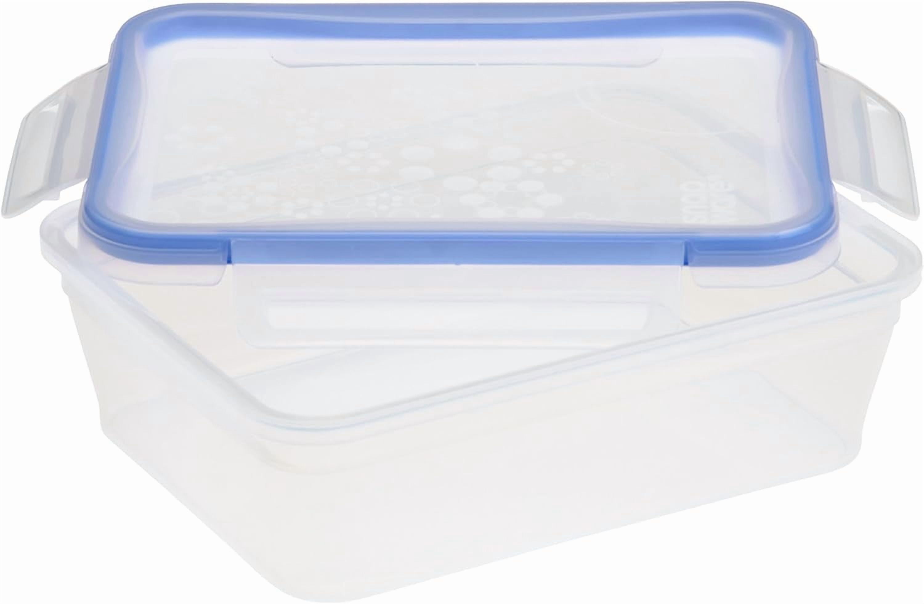 Total Solution Plastic Food Storage Container with Lid Rectangular Meal ...