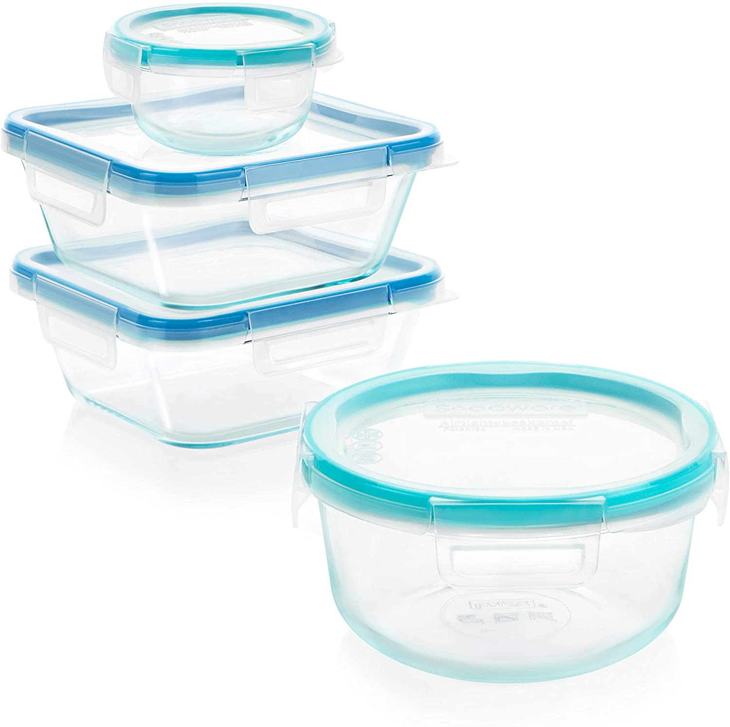 Total Solution Pyrex Glass Food Storage Container Set (8-Piece ...