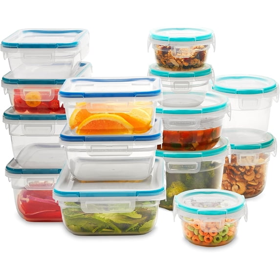 Total Solutions (14-Pack, Mixed Sizes) Plastic Food Storage Containers ...