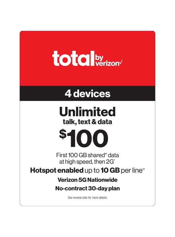 Total by Verizon Prepaid Plans in Total by Verizon - Walmart.com