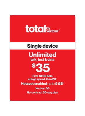 Total by Verizon Prepaid Plans in Total by Verizon - Walmart.com