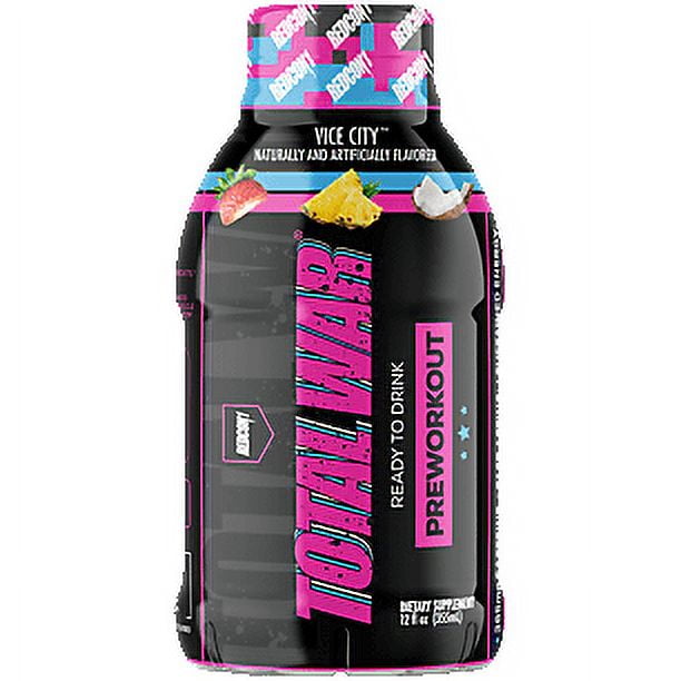 Total War Ready To Drink Pre-Workout - Vice City (12 Drinks, 12 Fl Oz ...