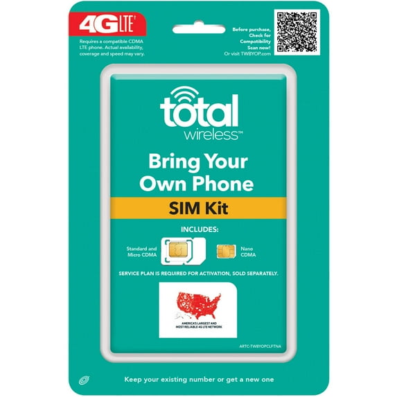 Total Wireless CDMA Compatible Universal SIM Activation Kit - Walmart.com