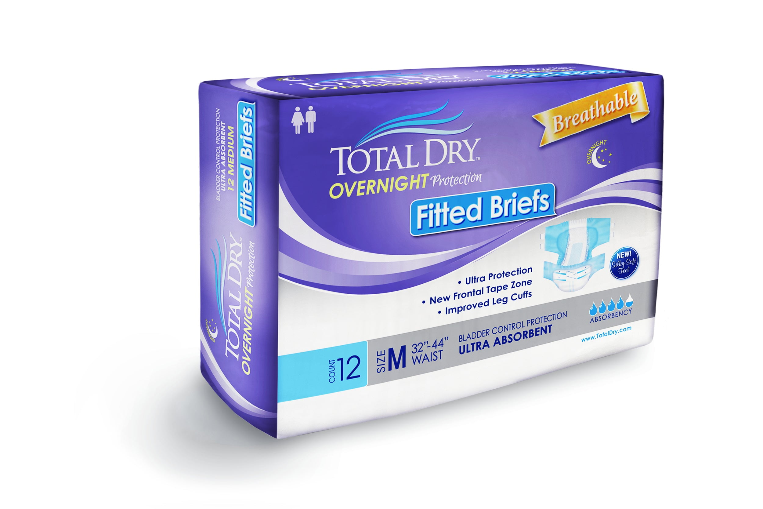 TotalDry Overnight Breathable Briefs Cloth Adult Diapers For Women ...