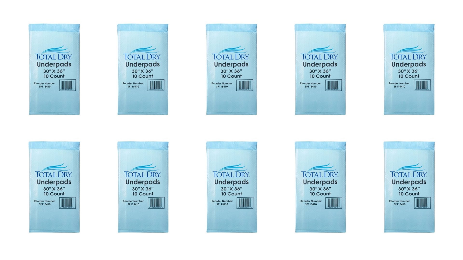 TotalDry Underpad 30 X 36 Inch Disposable Fluff / Polymer Heavy ...