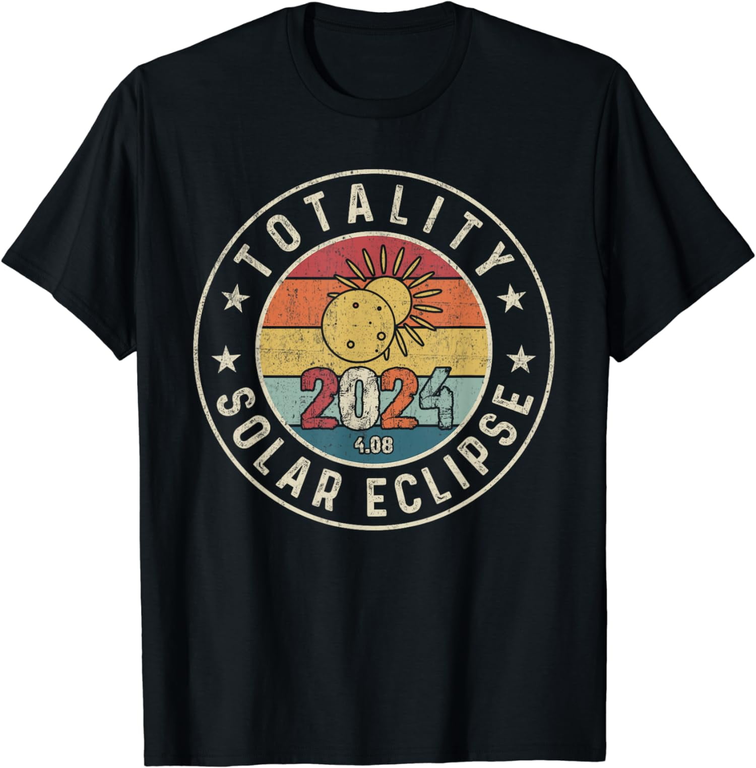 Totality Solar Eclipse 2024 America Retro Total Eclipse T-Shirt - Walmart.com