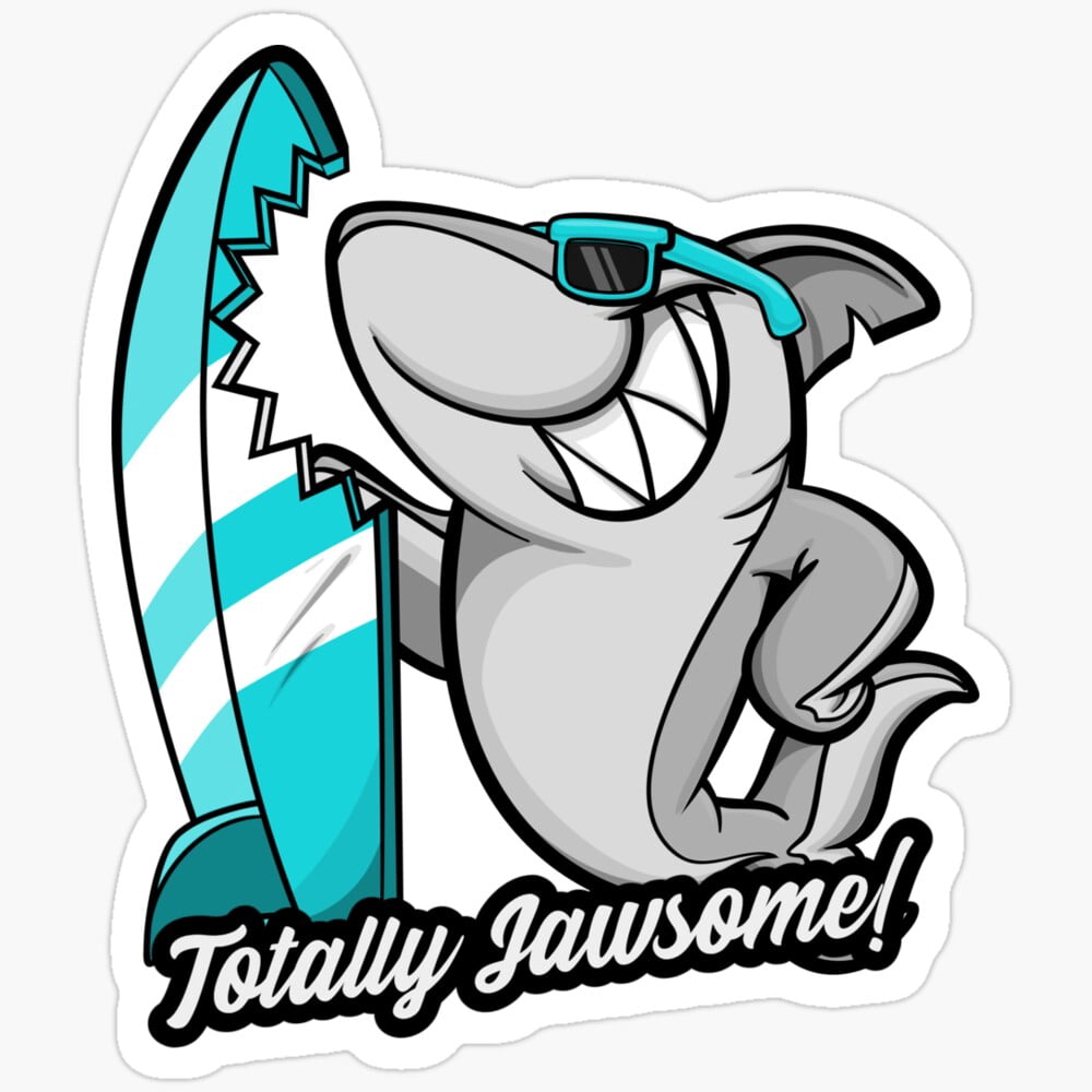 Totally Jawsome Sticker Phone Decal Water Bottle Stickers Car Decals ...