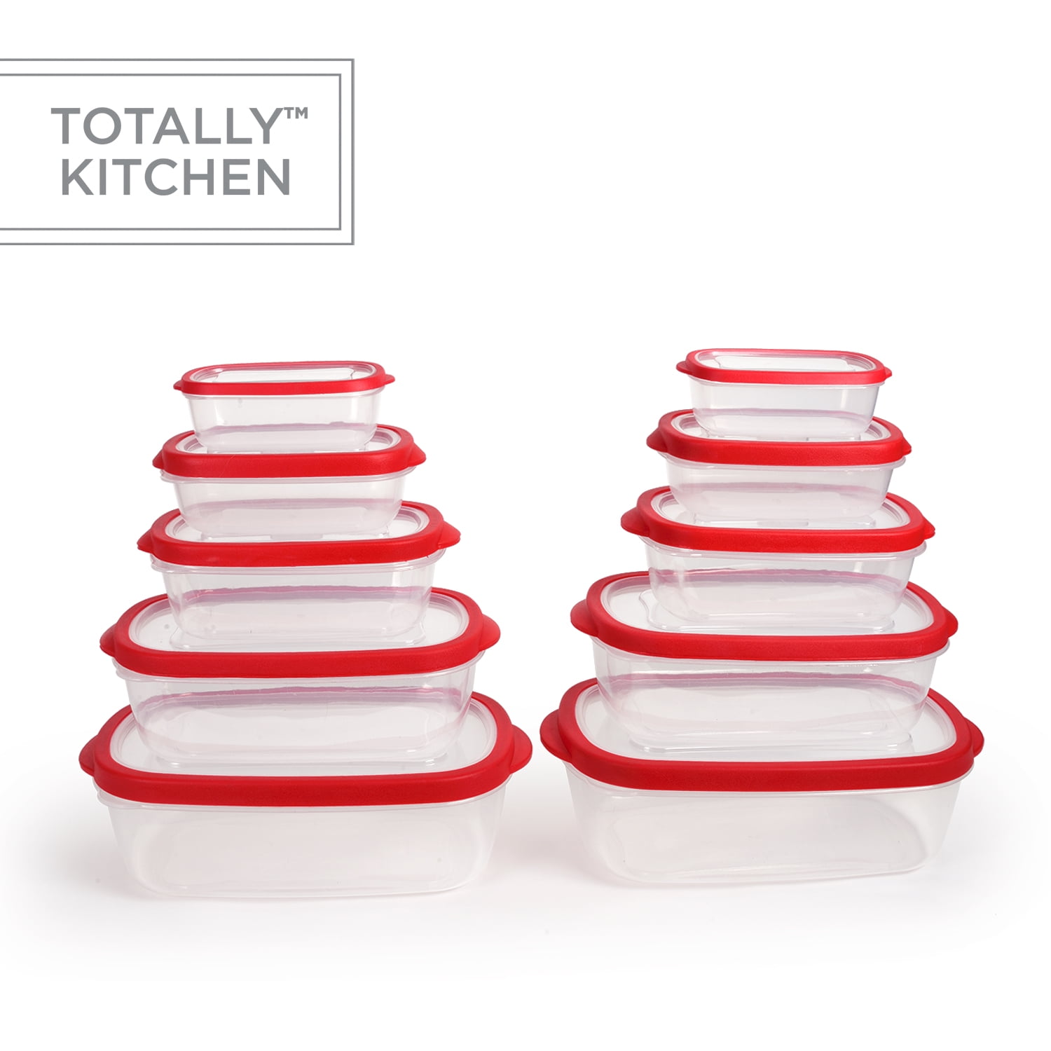 Totally Kitchen 20 Pcs Food Storage Containers, Freezer, Microwave ...