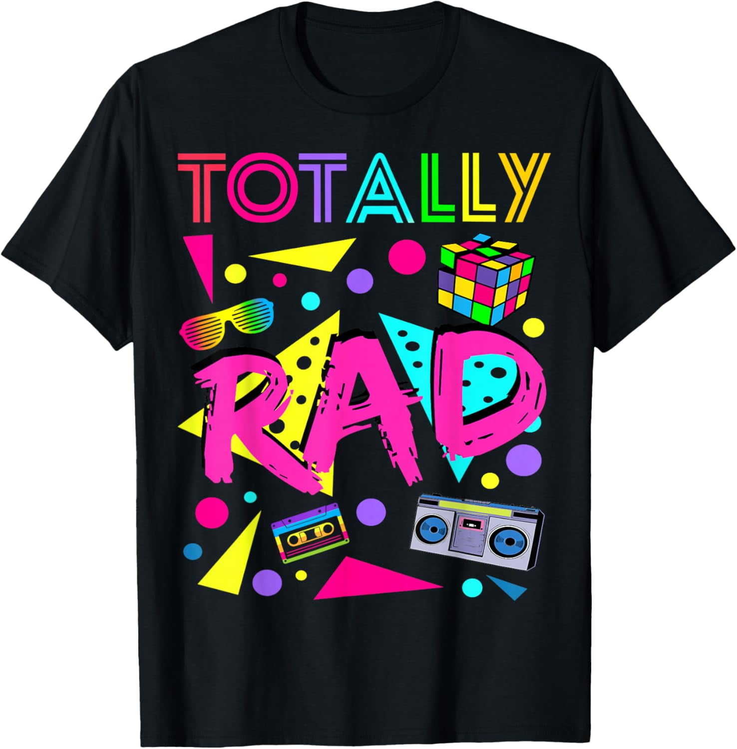 Totally Rad 1980s Vintage Eighties Costume Party Mens T-Shirt - Walmart.com
