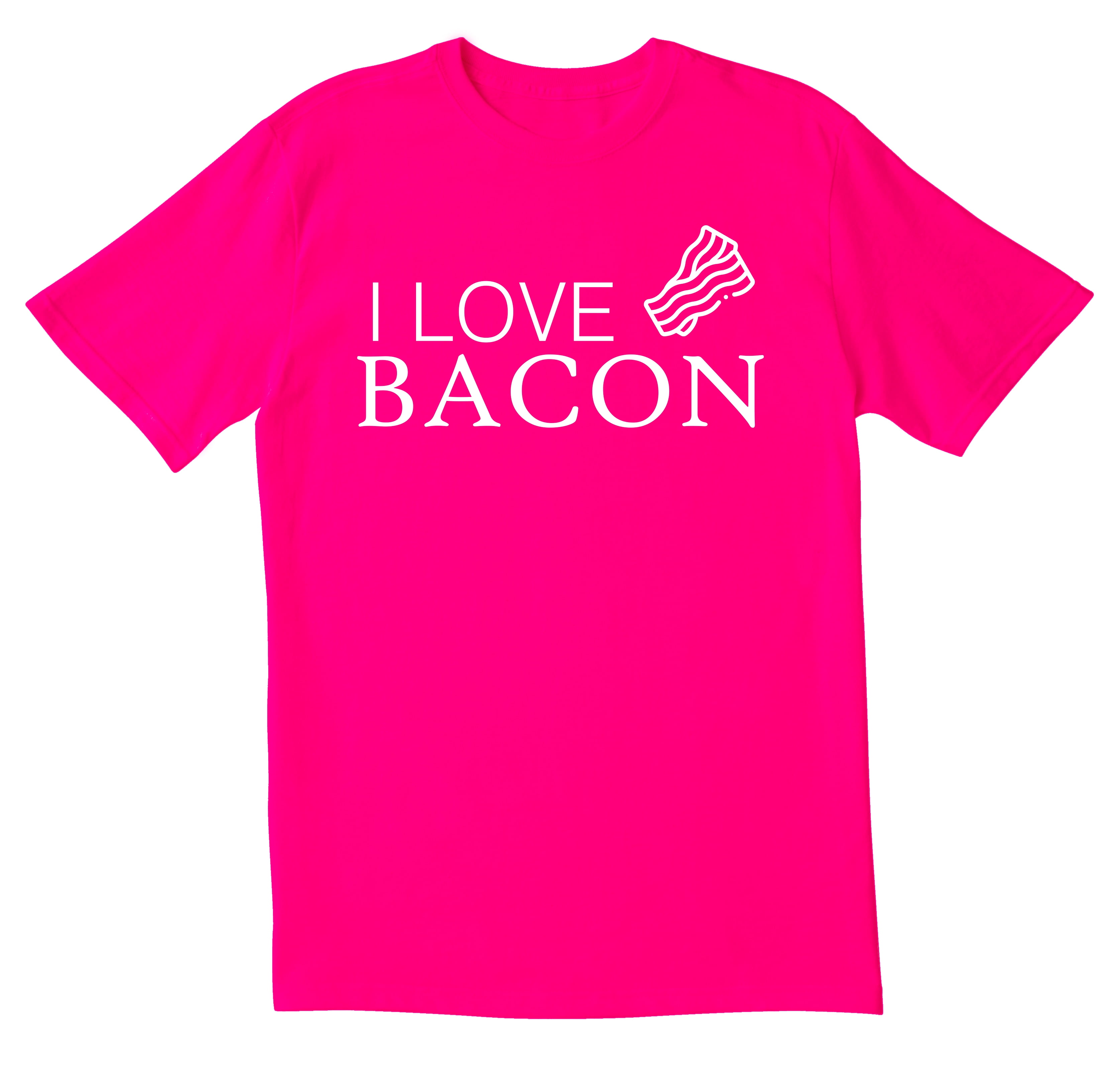 TotallyTorn I Love Bacon Novelty Sarcastic Funny Mens Graphic T Shirts ...