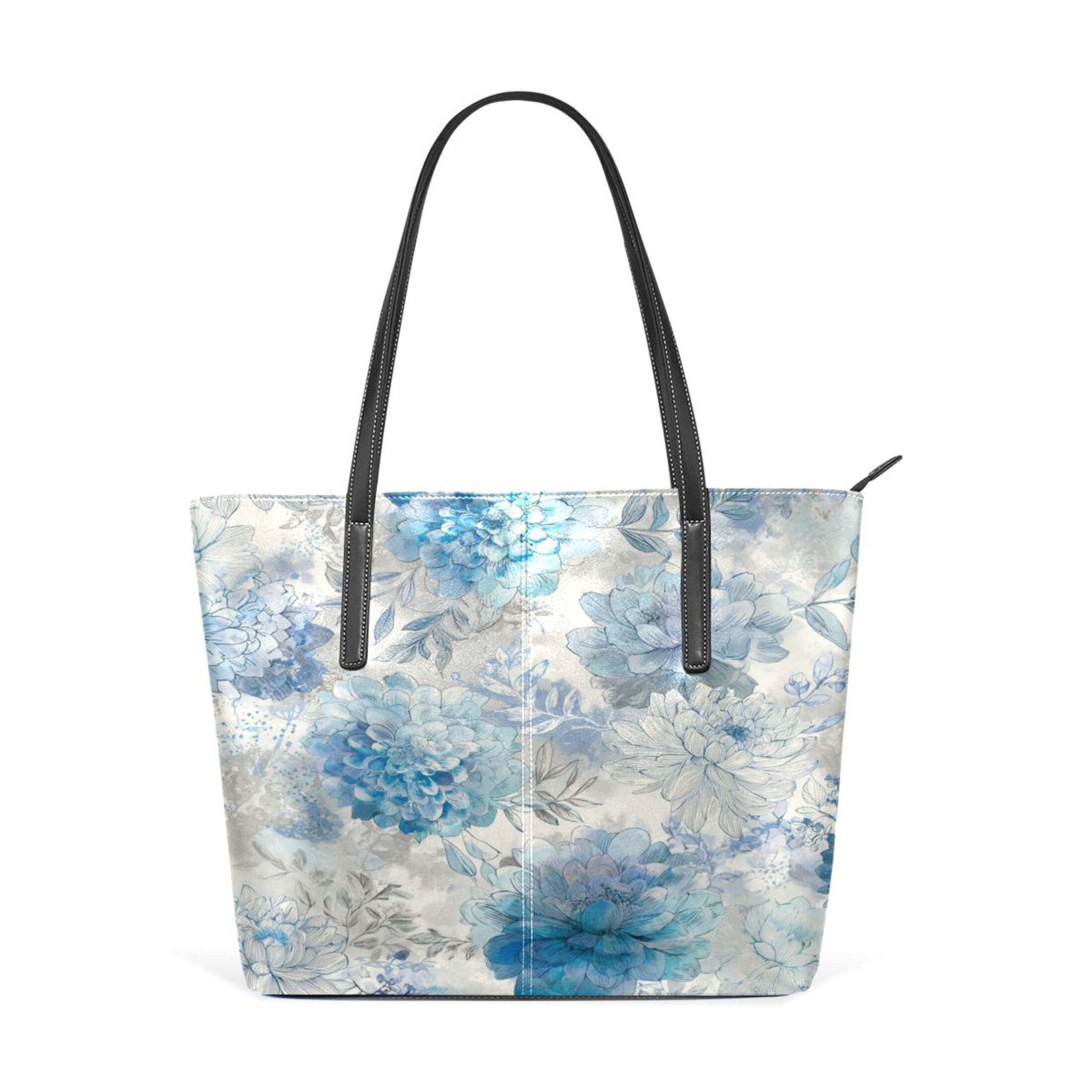 Tote Bag Aesthetic leather Handbags with Zipper for Women Travel ...