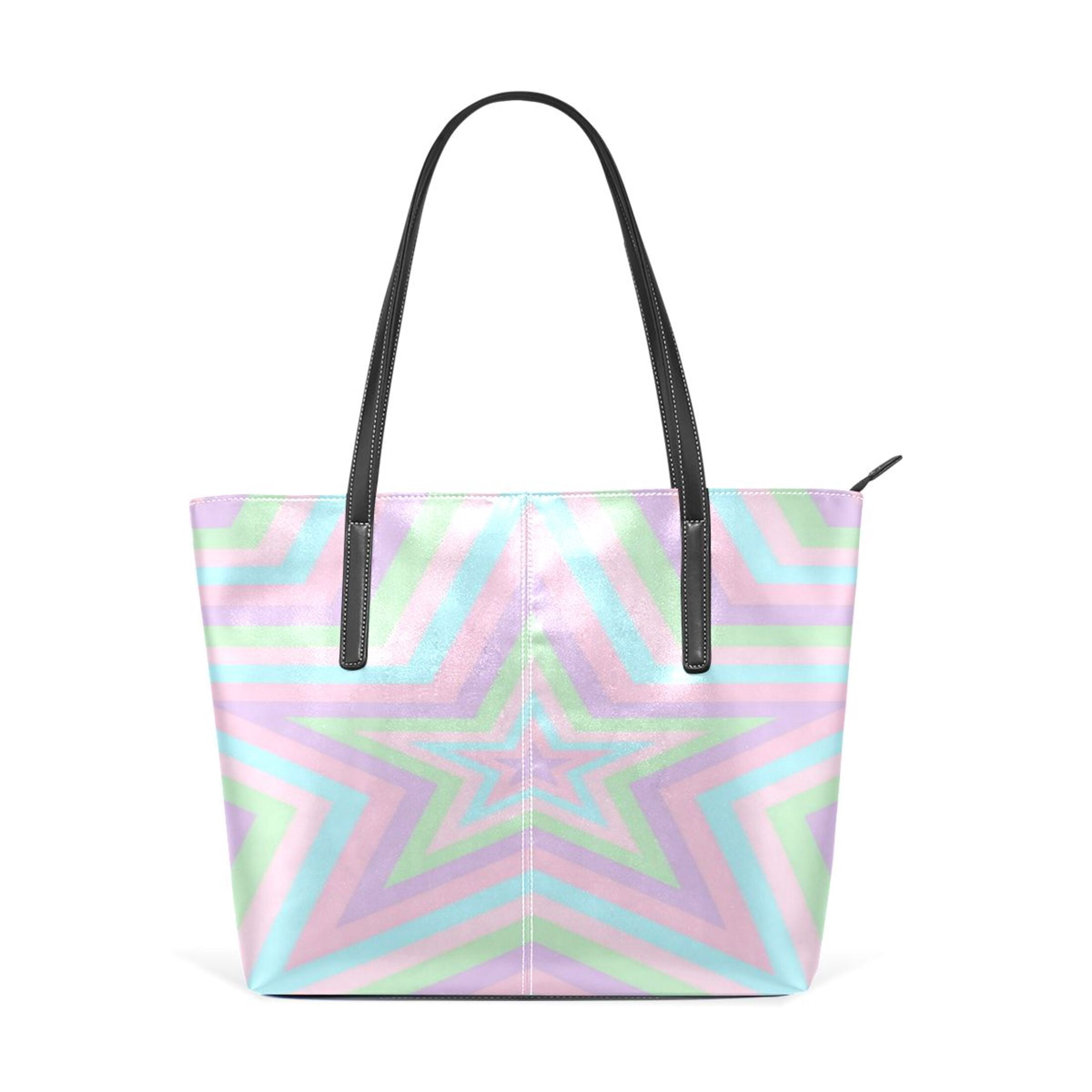 Tote Bag Aesthetic leather Handbags with Zipper for Women Travel ...