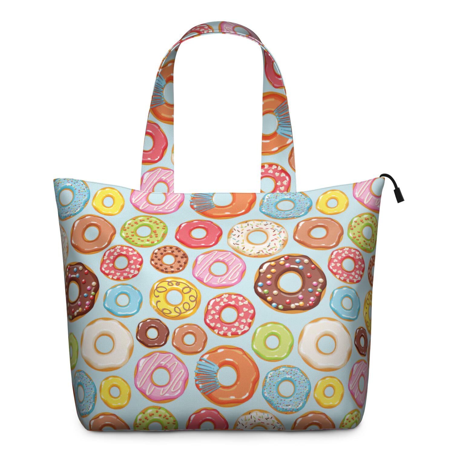 Tote Bag Featuring Life is Better with Donuts Foodie Prints Large ...