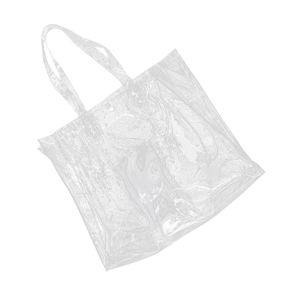 Tote Bag Large Clear Bag PVC Transparent Shoulder Bag See Through Beach ...