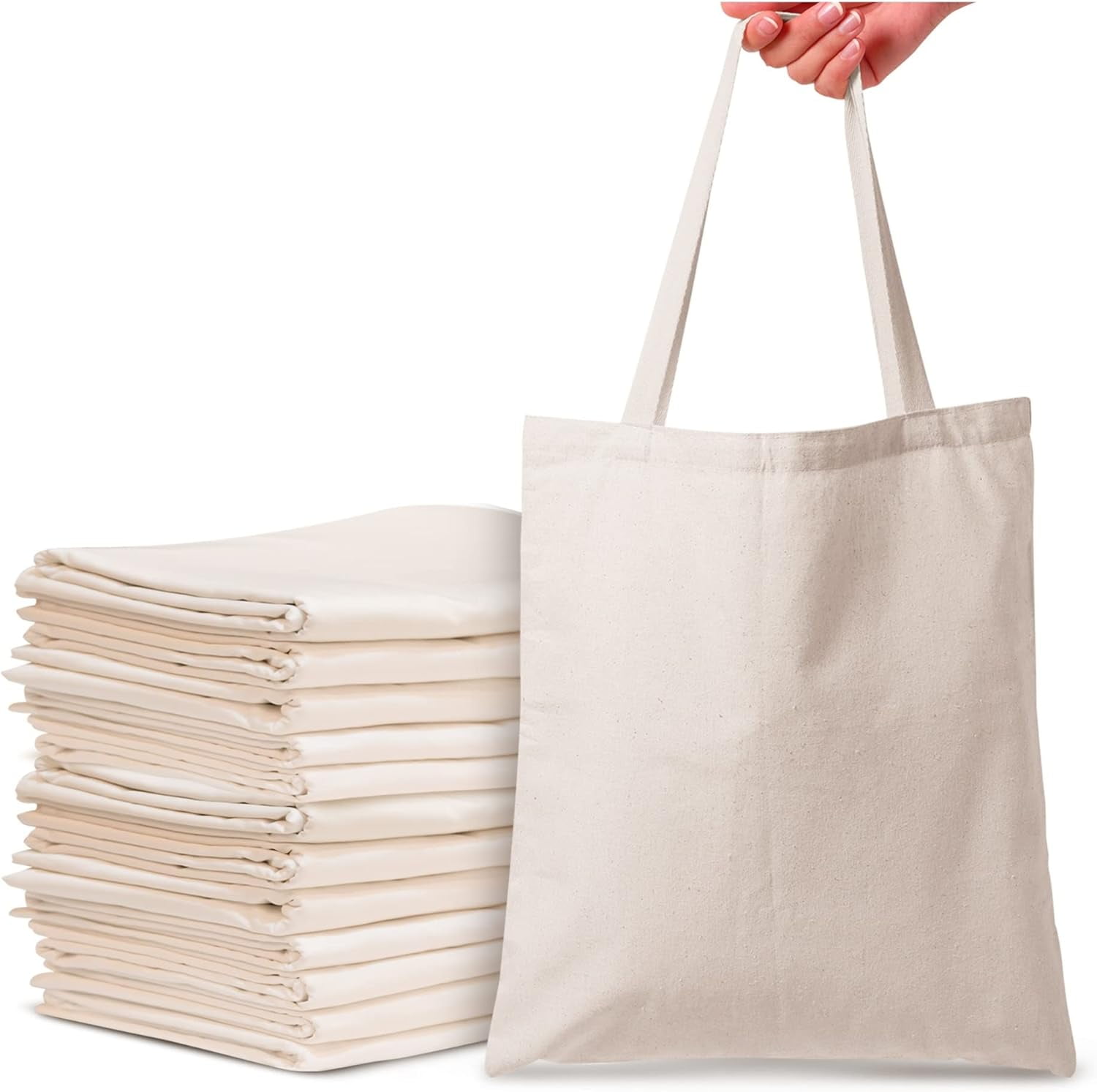 Tote Bag |Pack of 3/12| Plain Natural Cotton Bag Ideal for Shopping ...