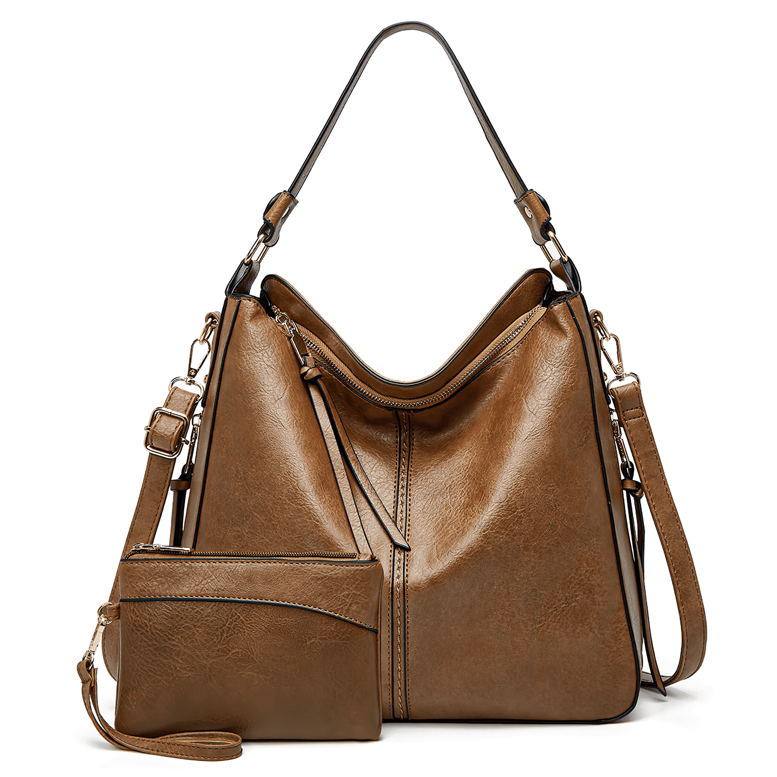 Tote Bag and Purse Sets for Women, Trendy Hobo Bags w/ Large Capacity ...