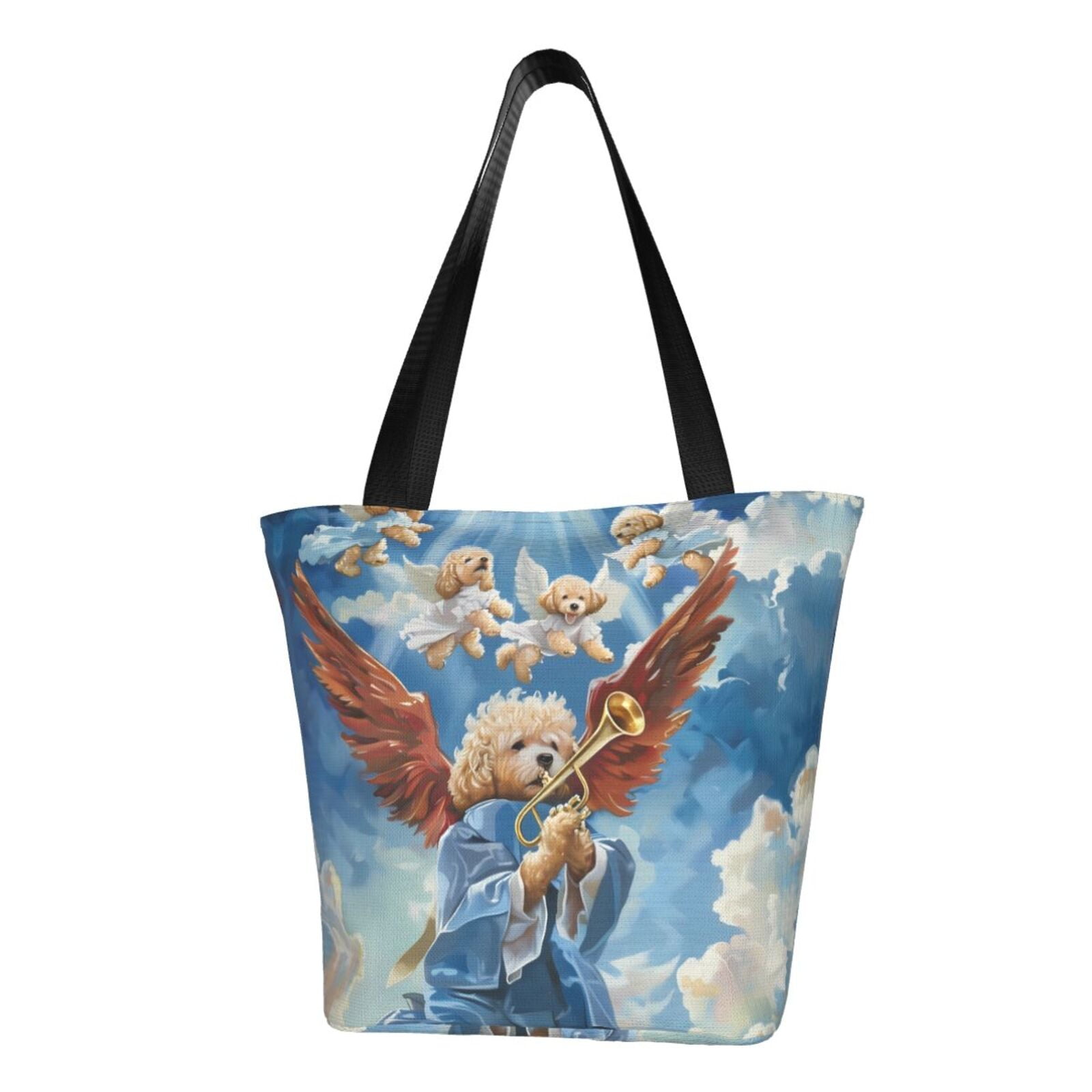 Tote Bag for Women, Dog Angel Ascension Large Capacity Handbags Womens ...