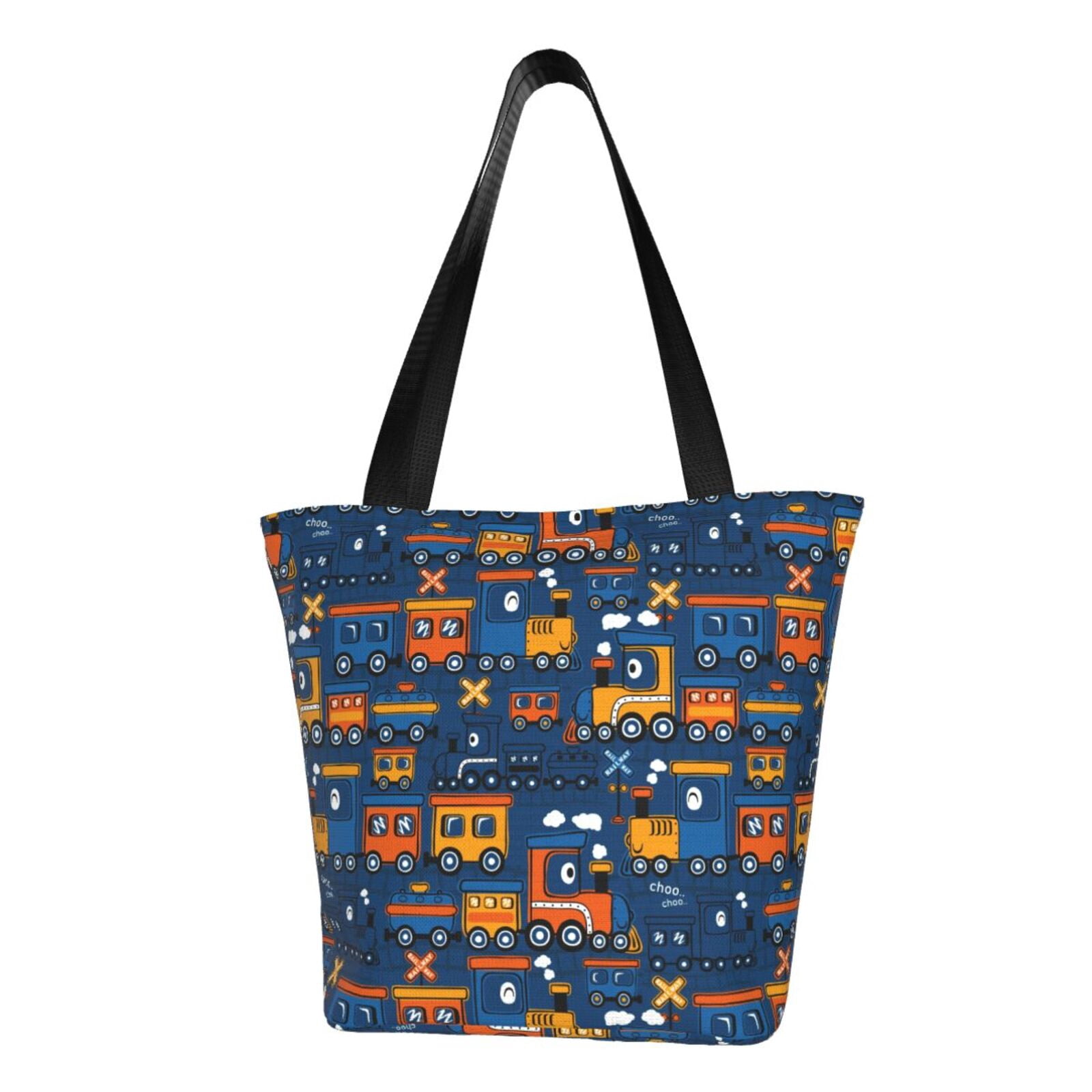 Tote Bag for Women, Funny Steam Train Large Capacity Handbags Womens ...