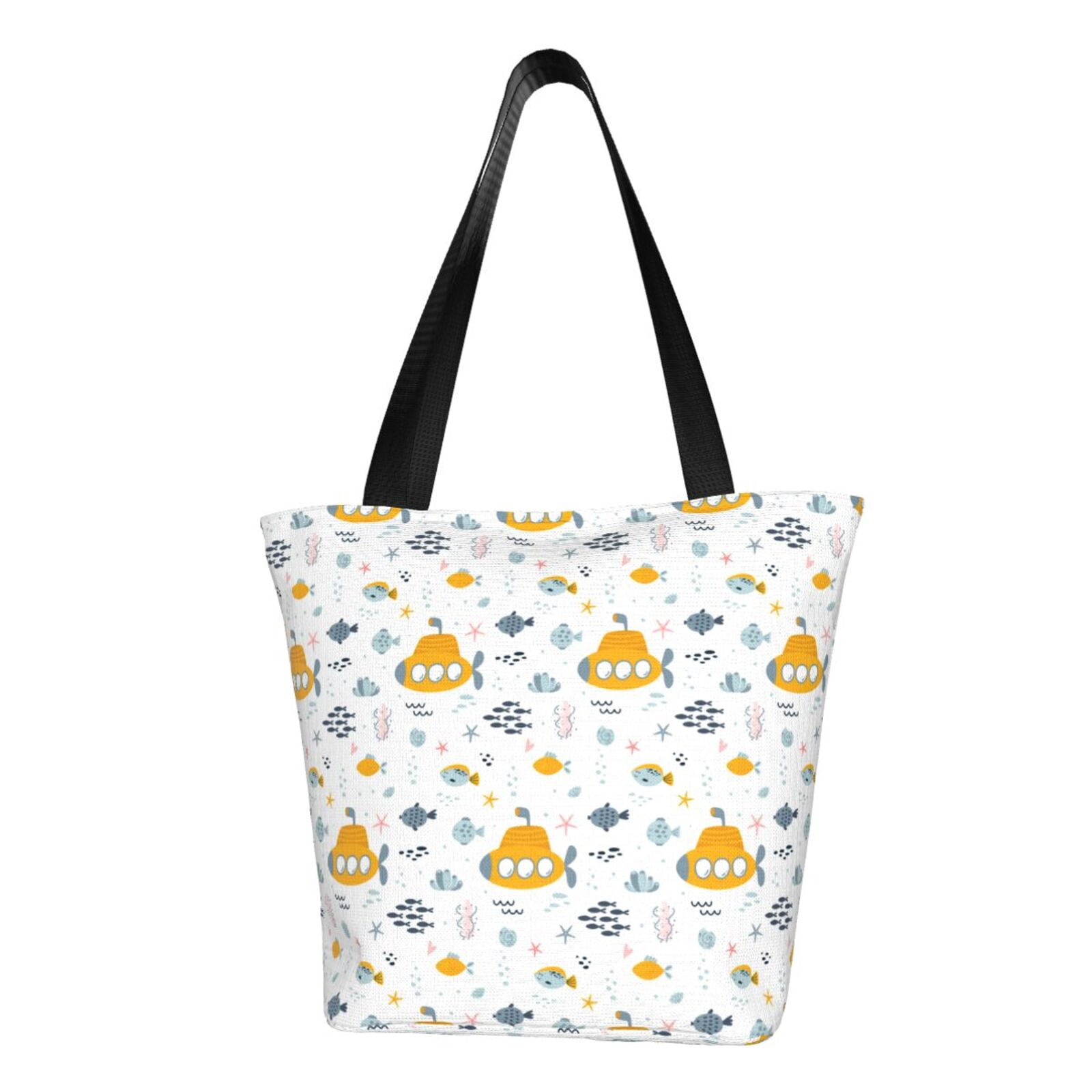 Tote Bag for Women Men - Submarine Ship Reusable Grocery Bags Shopping ...