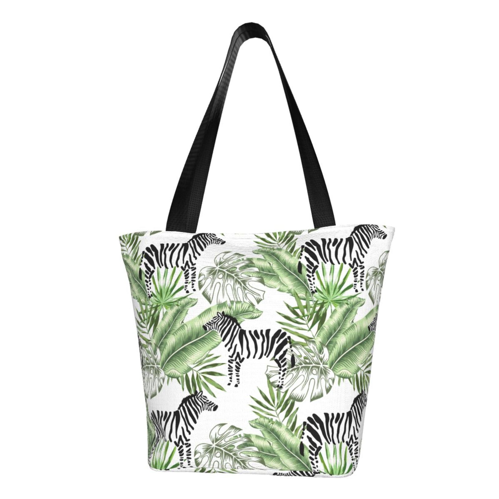 Tote Bag for Women, zebras Tropical Leaves cute Large Capacity Handbags ...