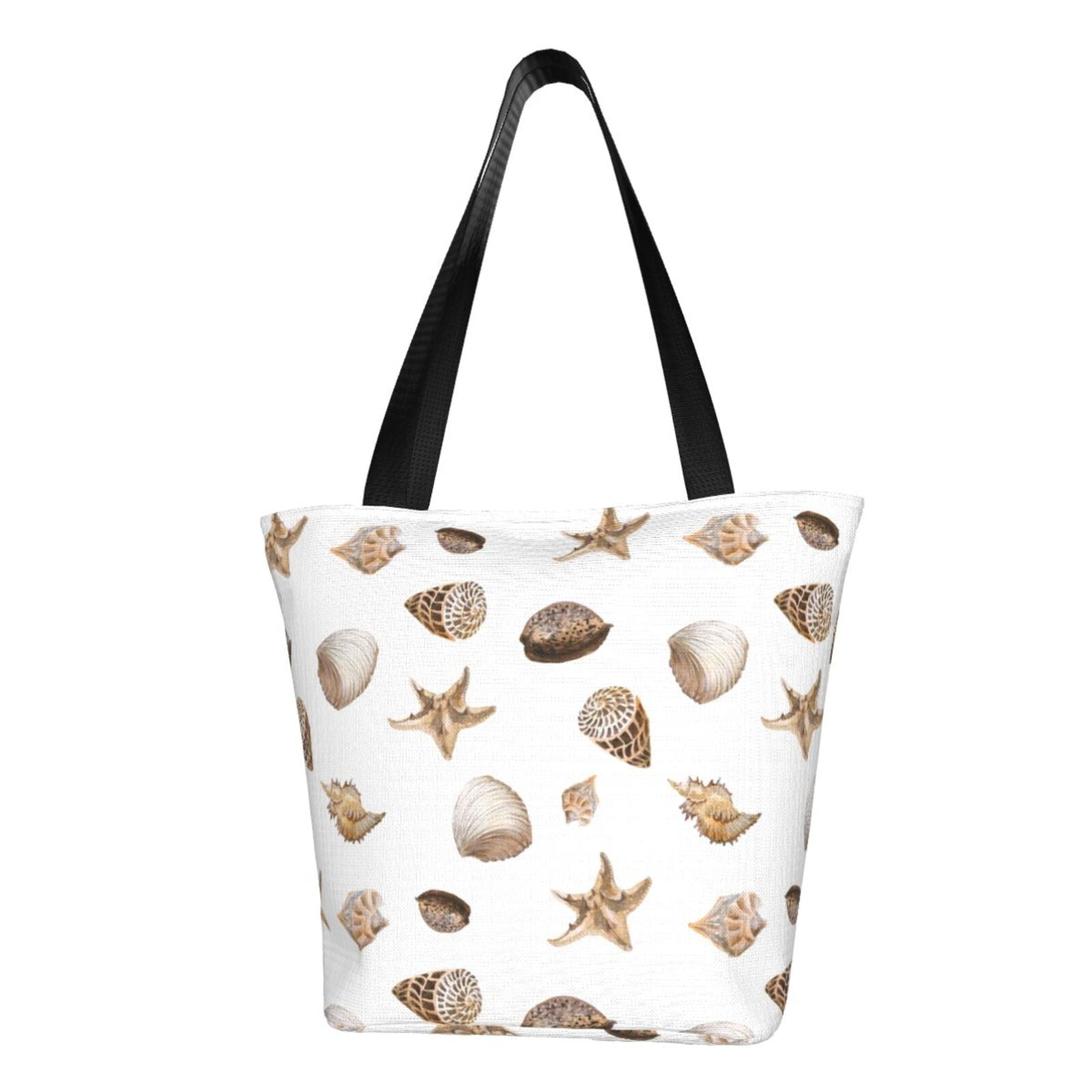 Tote Bag for Women/Men - Conch Shell Starfish Handbags Shoulder Bag ...
