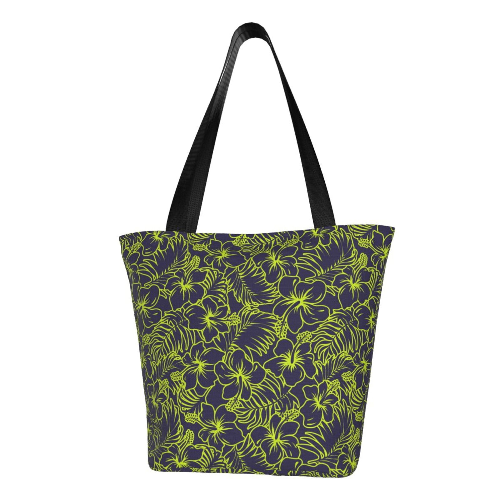 Tote Bag for Women/Men - Hibiscus flowers tropical leaves Handbags ...