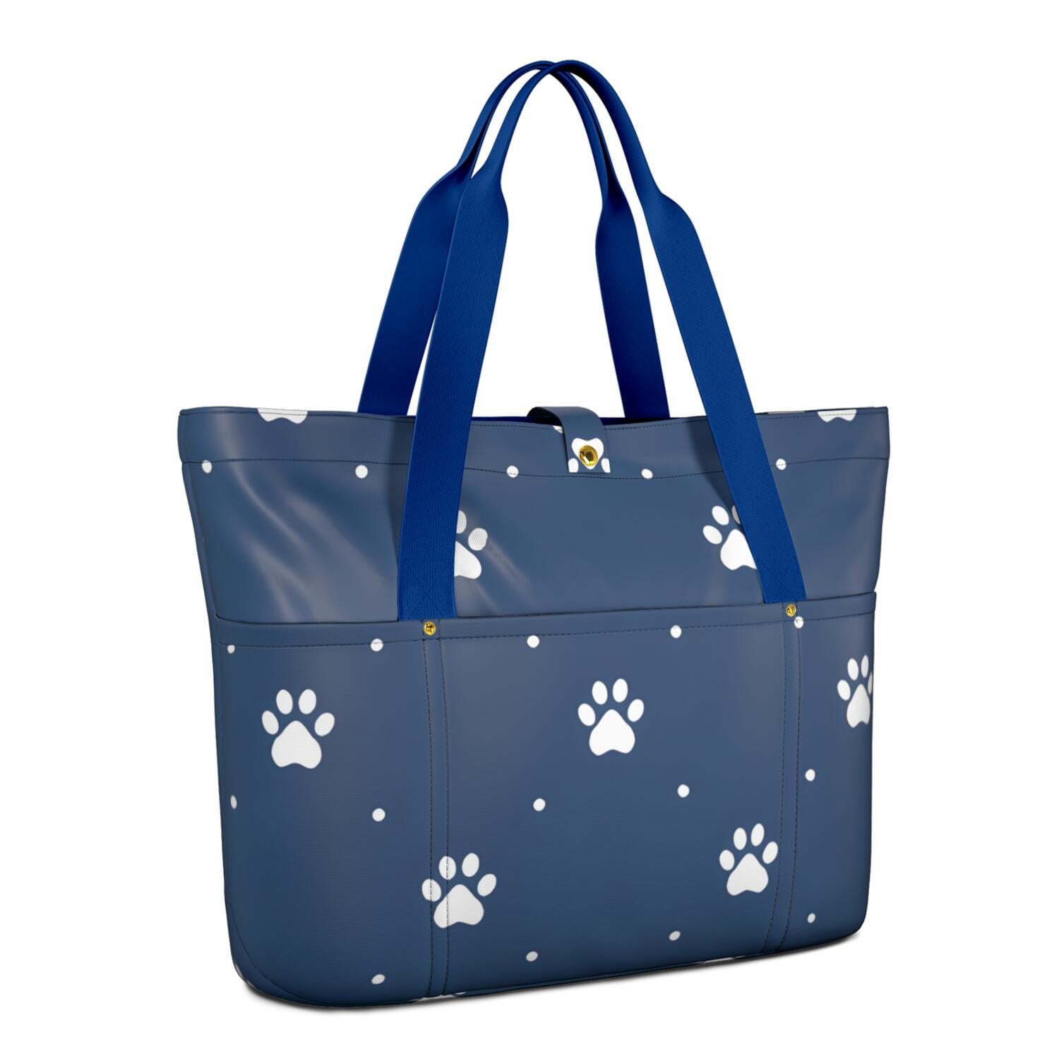 Tote Bag for Women - Paw Print Shoulder Bag - Large Utility Work Duffle ...