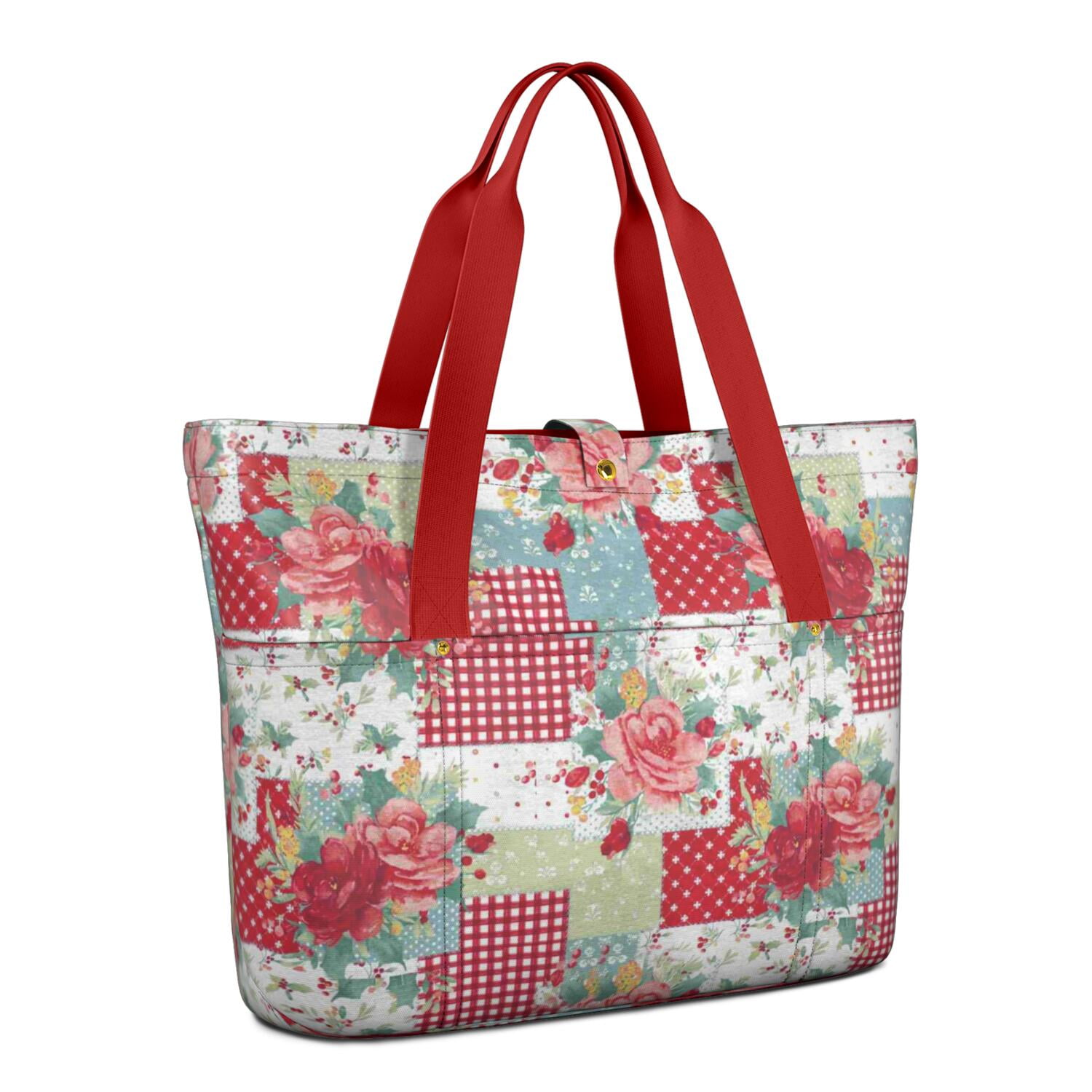 Tote Bag for Women - Pioneer Flower Shoulder Bag - Large Utility Work ...