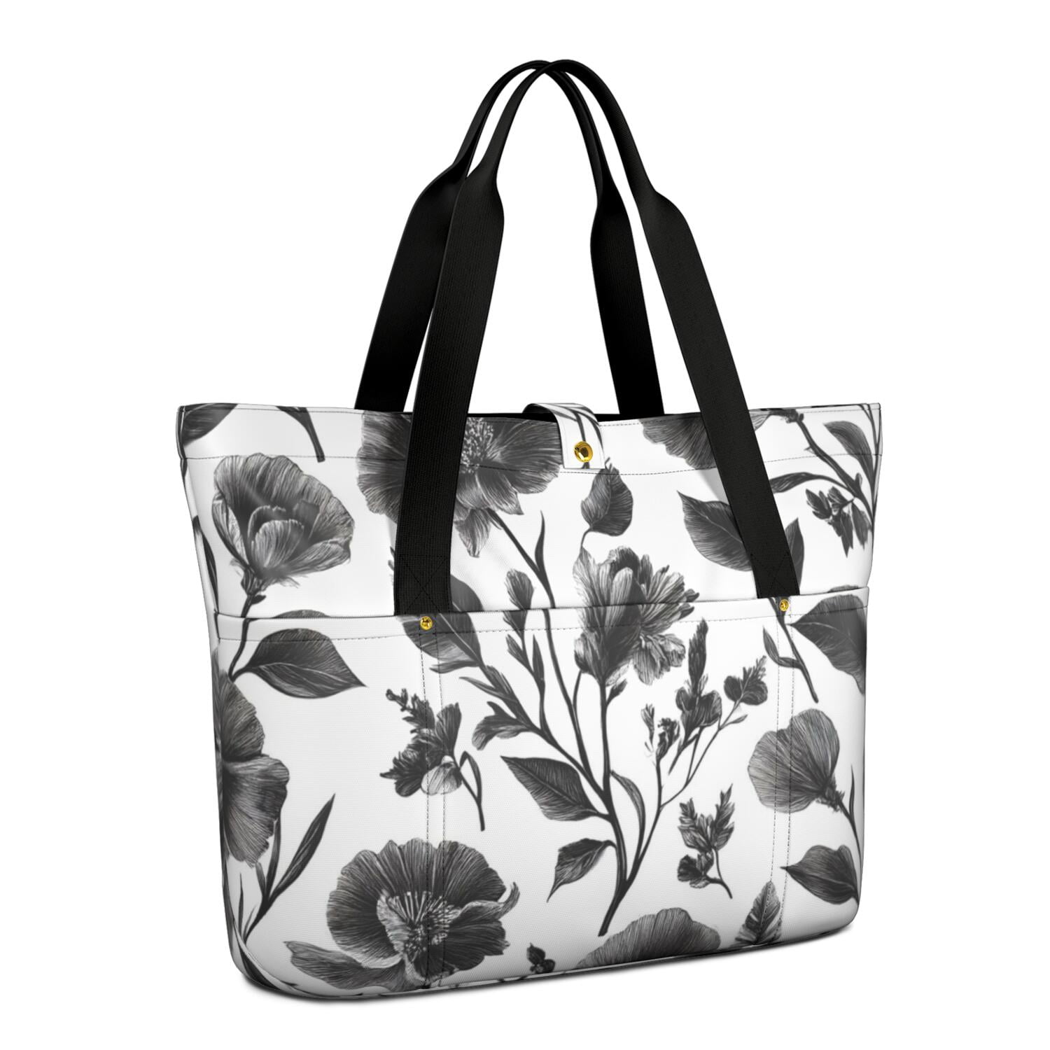 Tote Bag for Women - Pioneer Flower Shoulder Bag - Large Utility Work ...