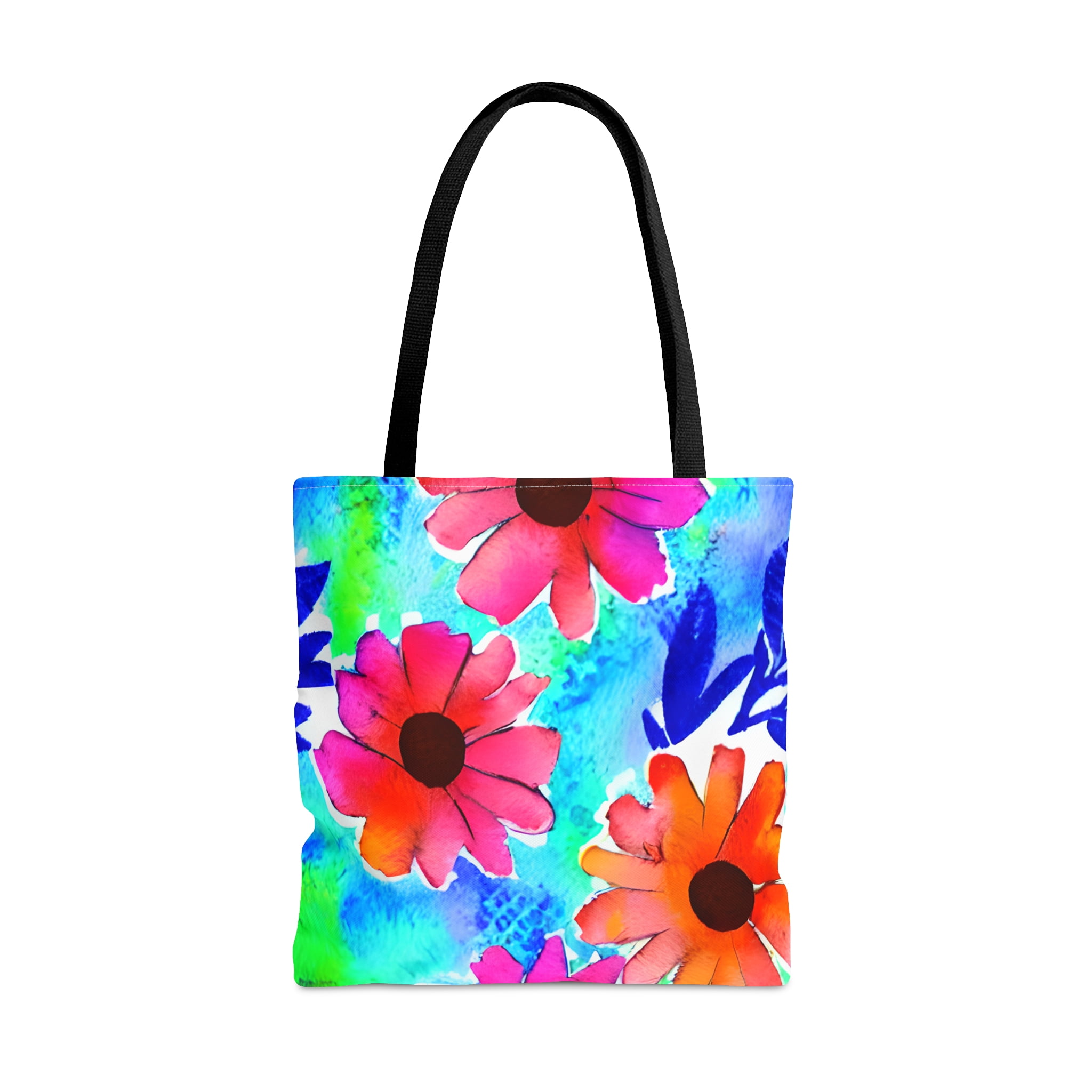 Tote Bag in Watercolor Floral Pattern - Walmart.com