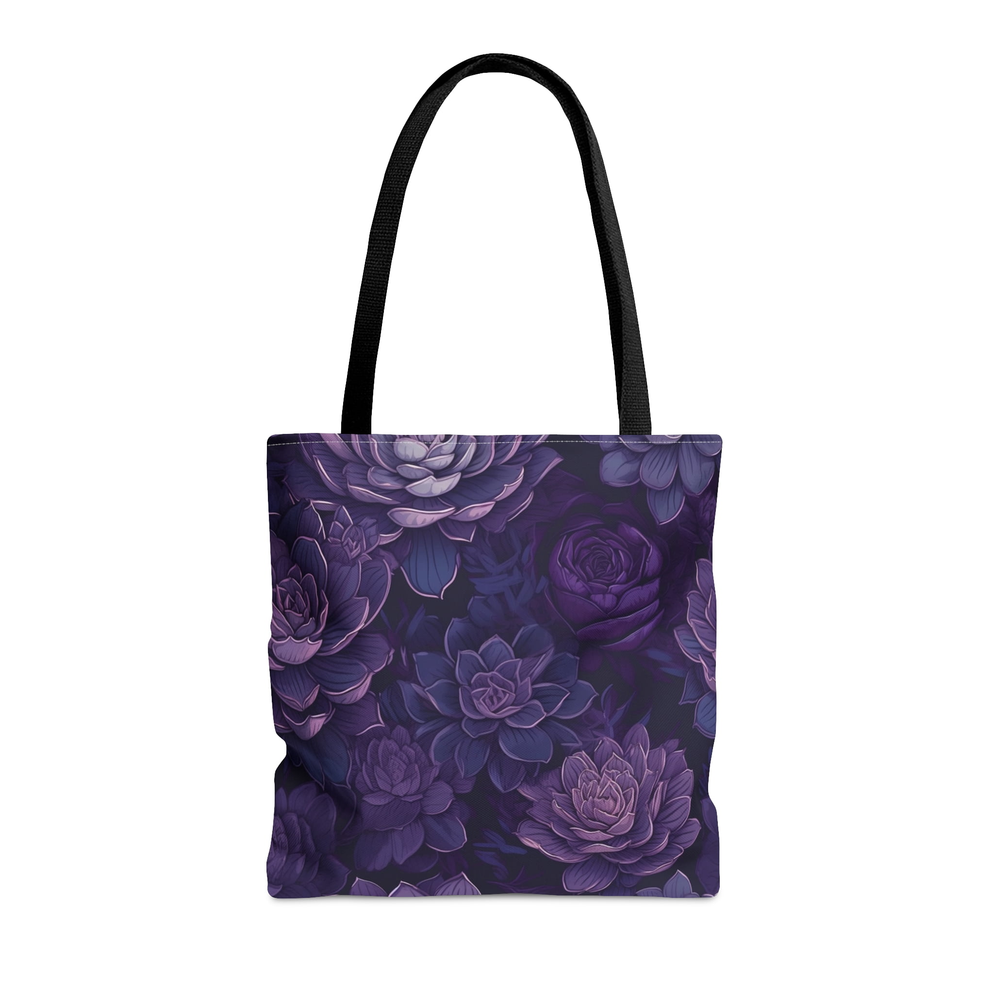 Tote Bag in Purple Floral Pattern - Walmart.com