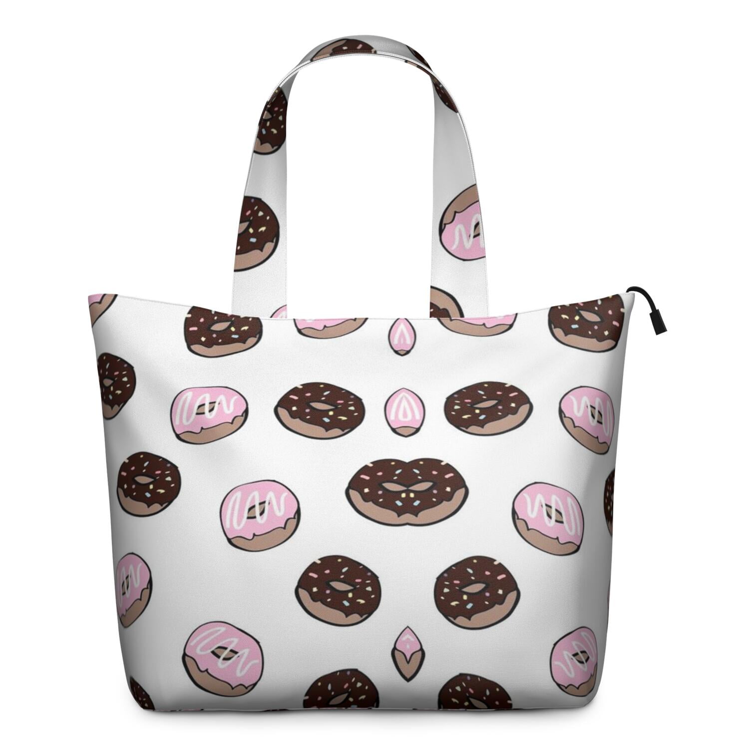 Tote Bag with Cute Donut Cake Prints Large Capacity Weekender Bag ...