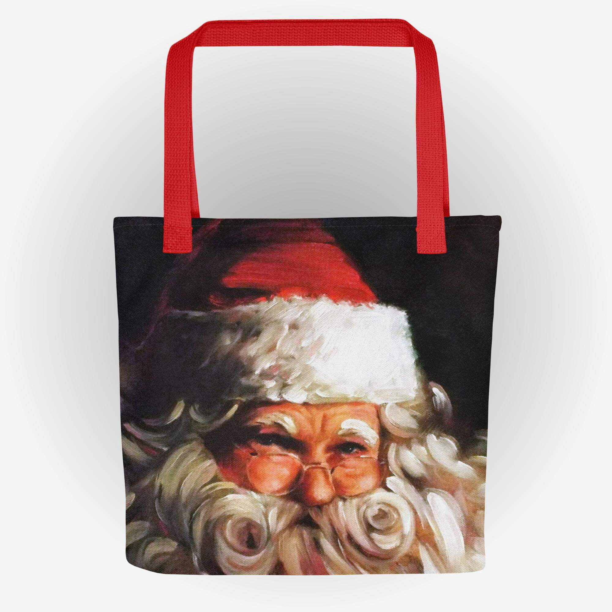 Tote Bag with Santa Art by Artist Carol Landry - Walmart.com
