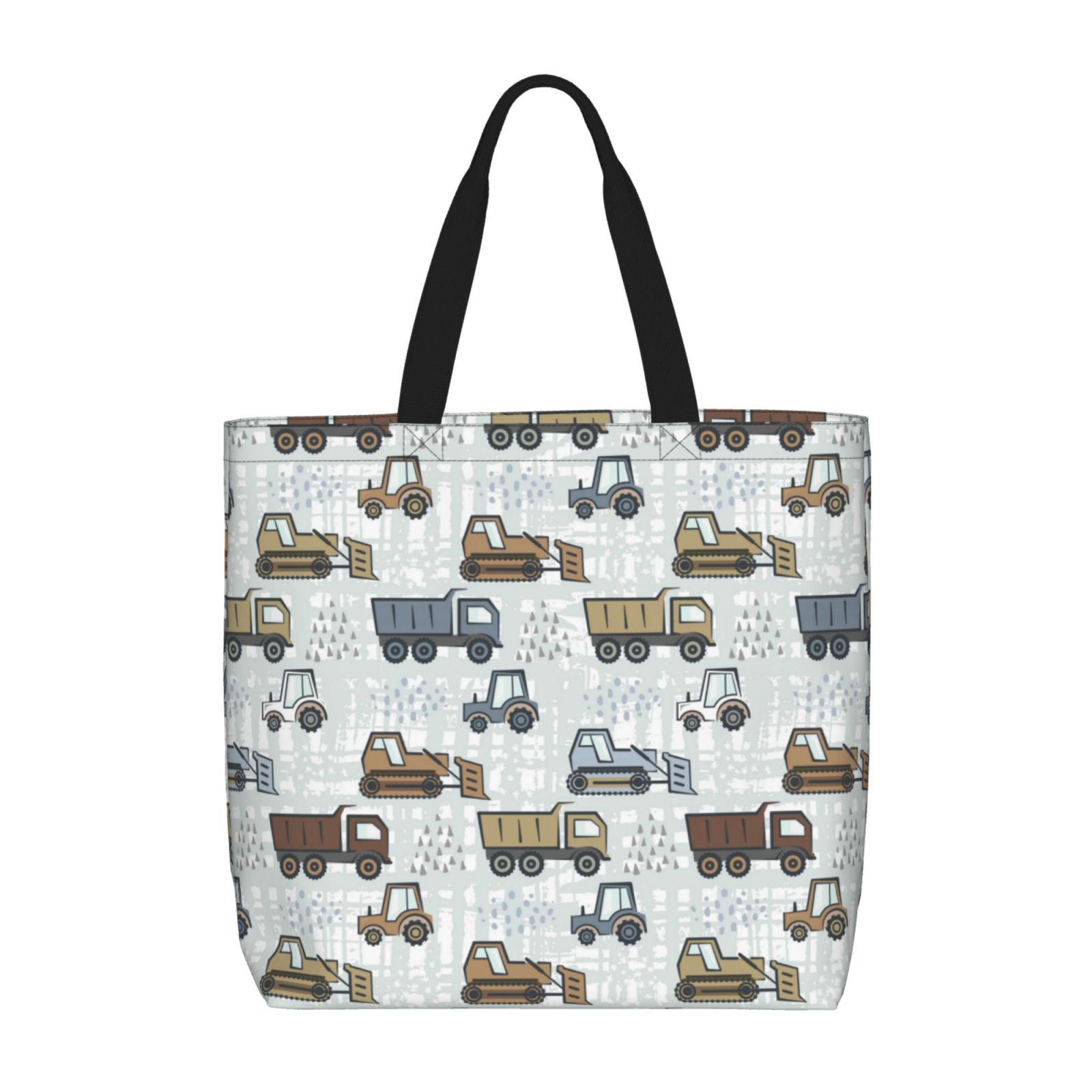 Tote Bag with zipper - Tractor and Dumper Large capacity Canvas Tote ...
