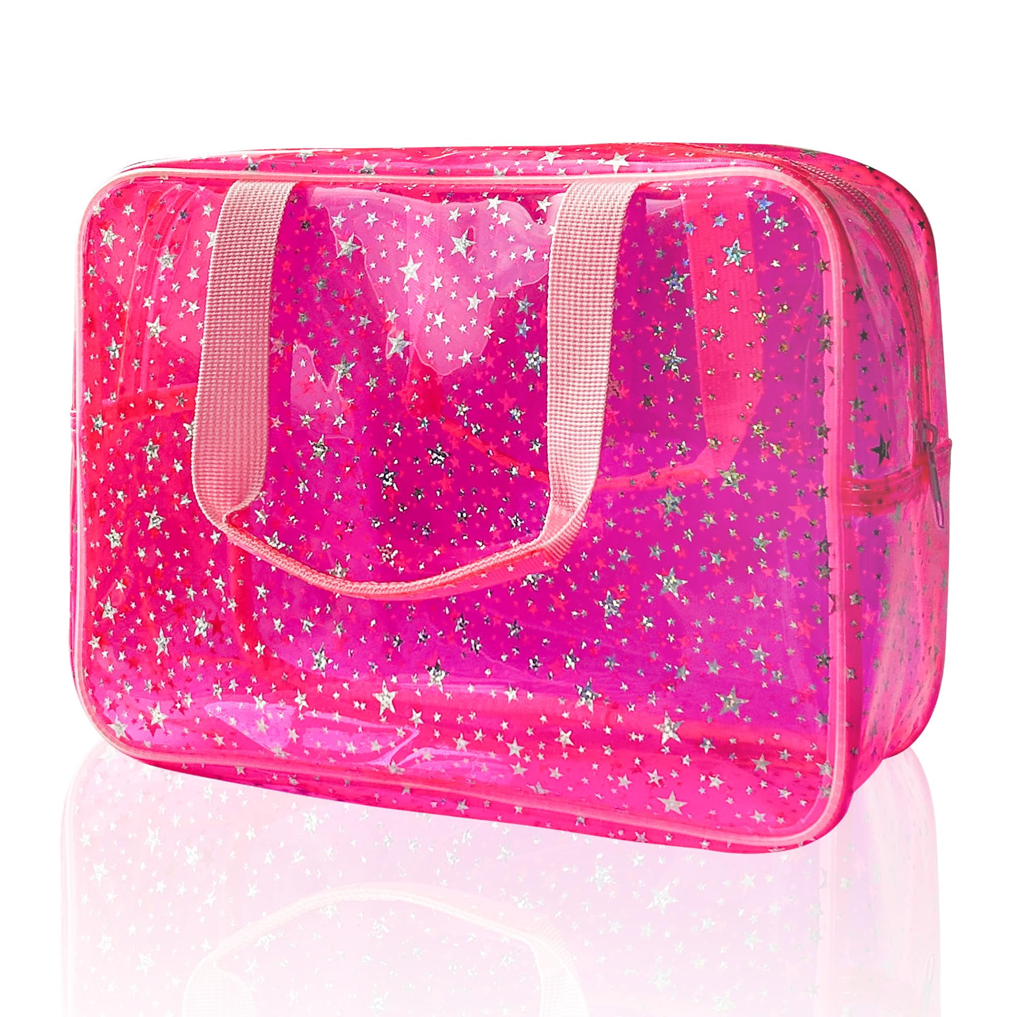 TotePrint Holographic Star Transparent PVC Cosmetic Bag Clear Makeup ...