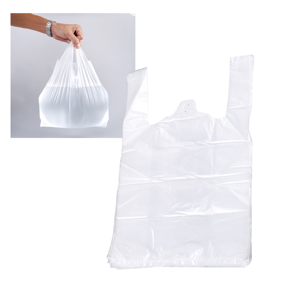 Totebags Hand Pouch Carrier Handled Shopping Carry 50 Pcs Clear Plastic ...