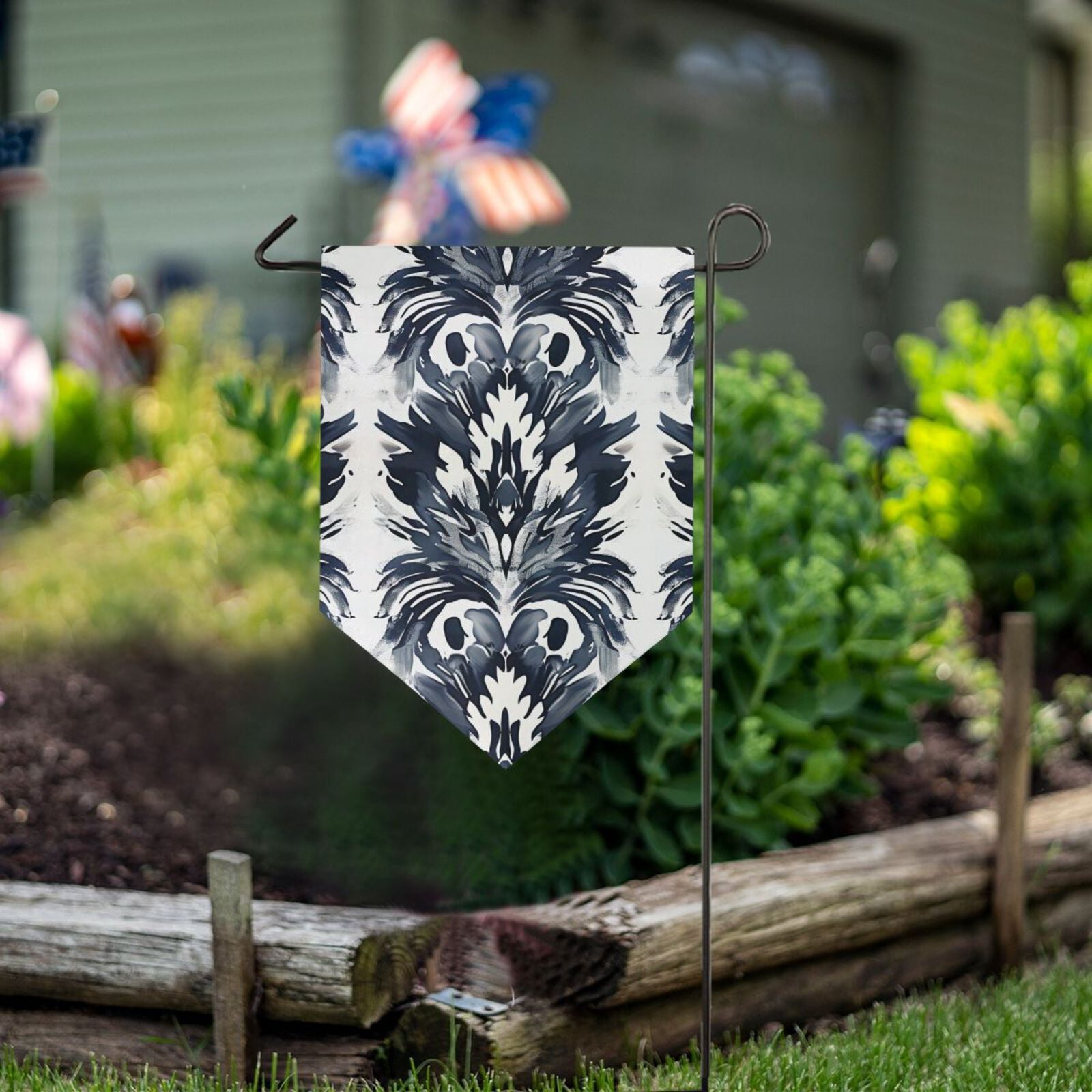 Totem Blue Garden Flag 18" x 12.5" Double Sided Yard Lawn Outdoor Decor ...