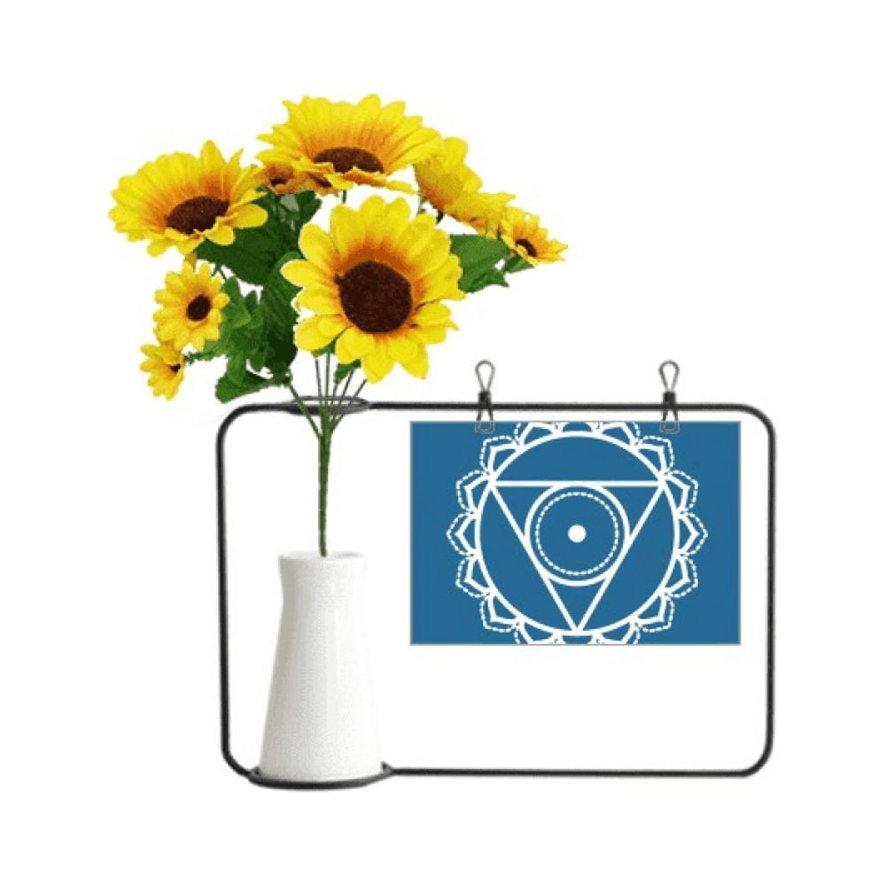 Totem Flower Geometry Circle Symbol Artificial Sunflower Vases Bottle