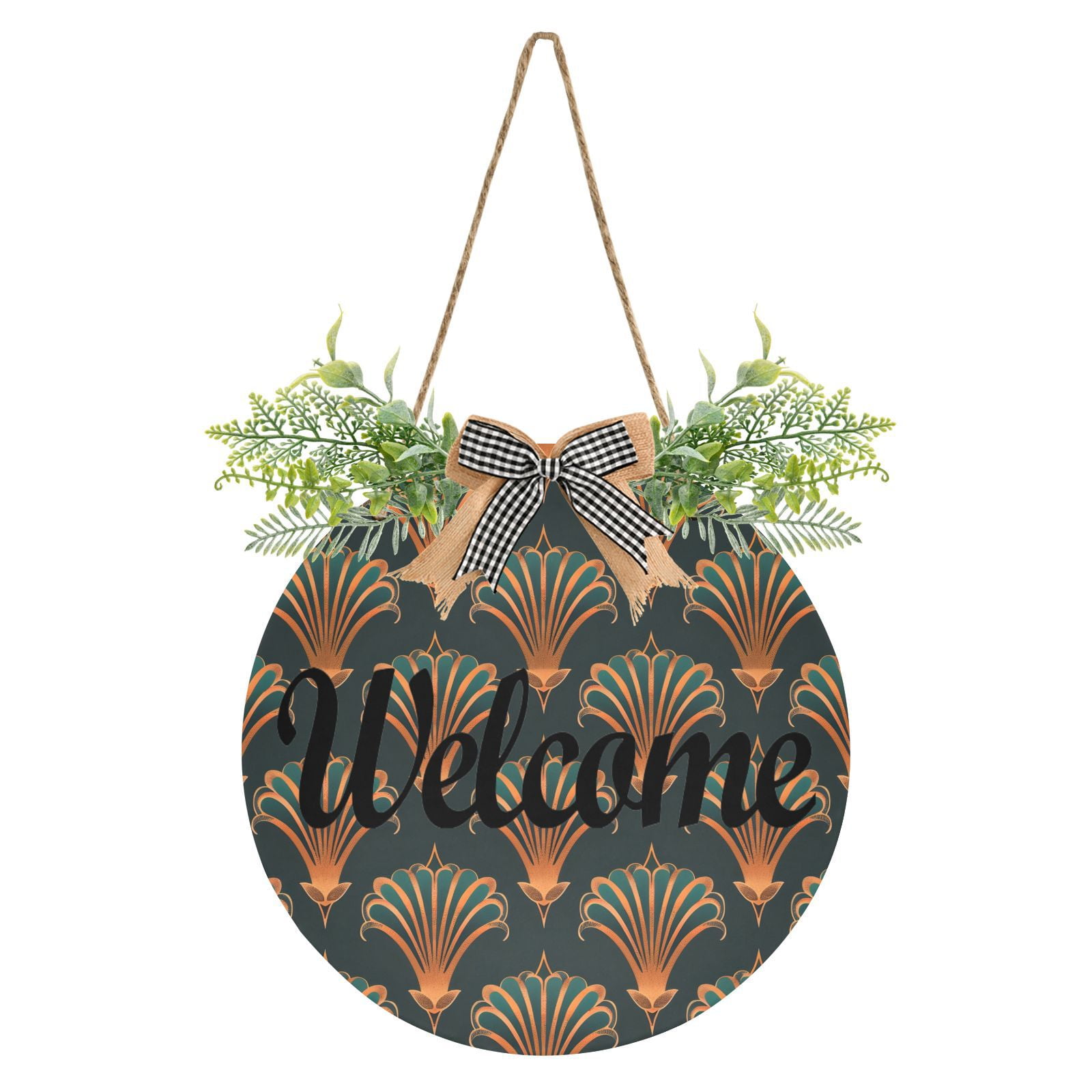 Totem Full Welcome Sign for Front Door Wreath Door Sign for Farmhouse ...