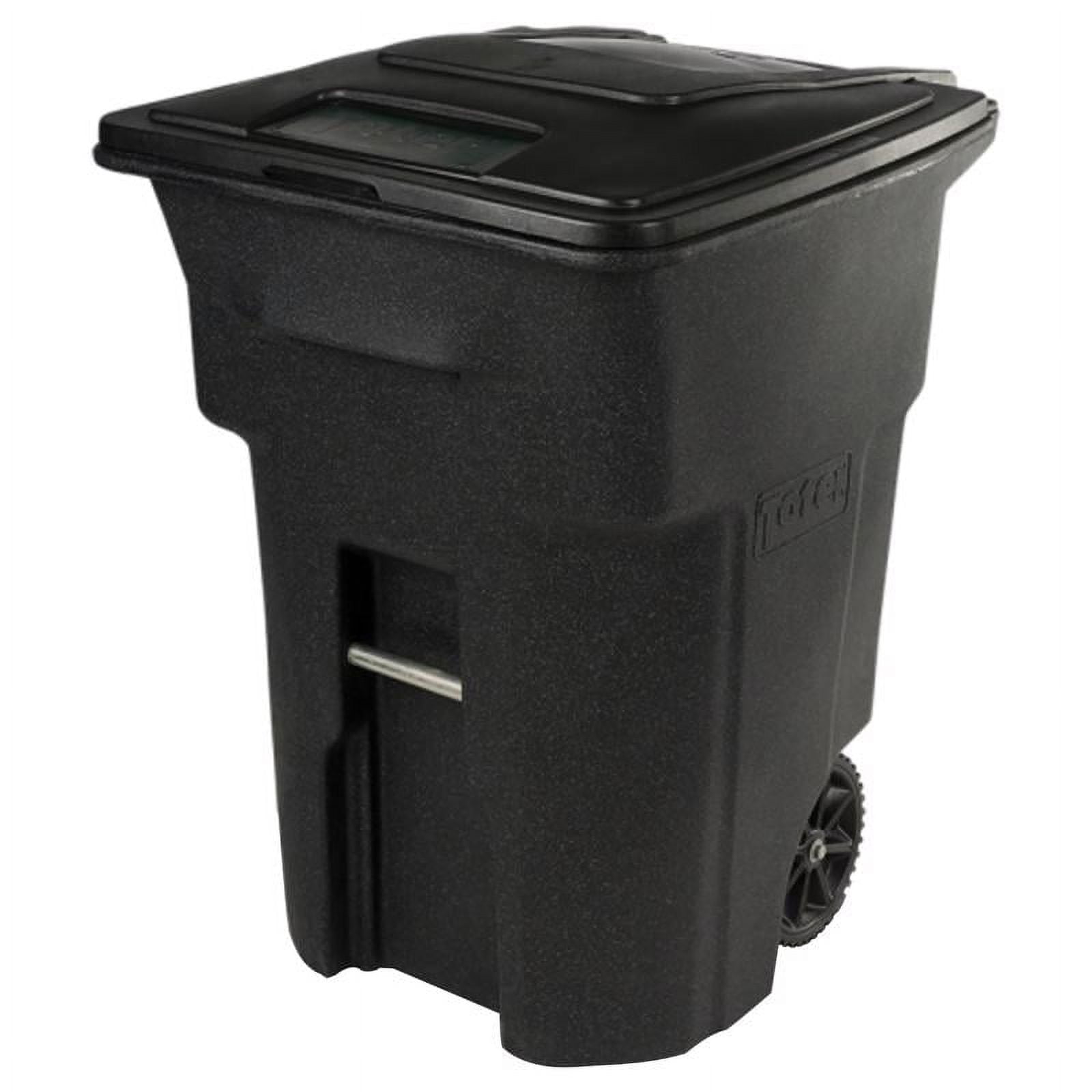 Toter 96 gal Black Polyethylene Wheeled Garbage Can Lid Included ...
