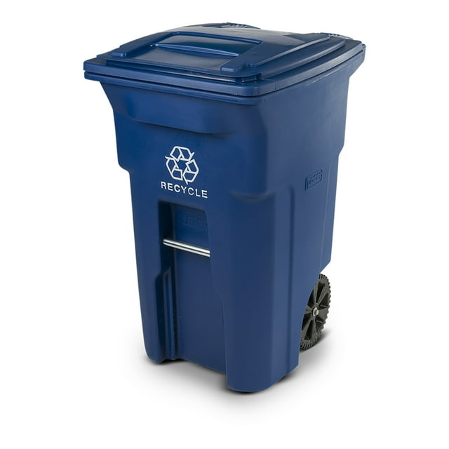 Toter 64 Gal. Blue Recycling Container with Wheels and Lid - Walmart.com