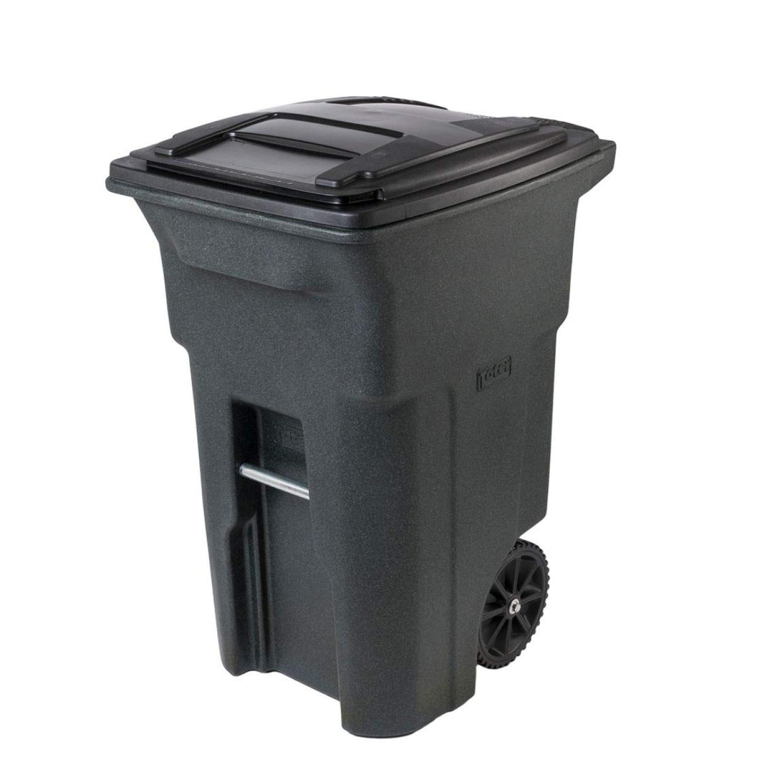 Toter 64 Gal Trash Can Greenstone With Wheels And Lid