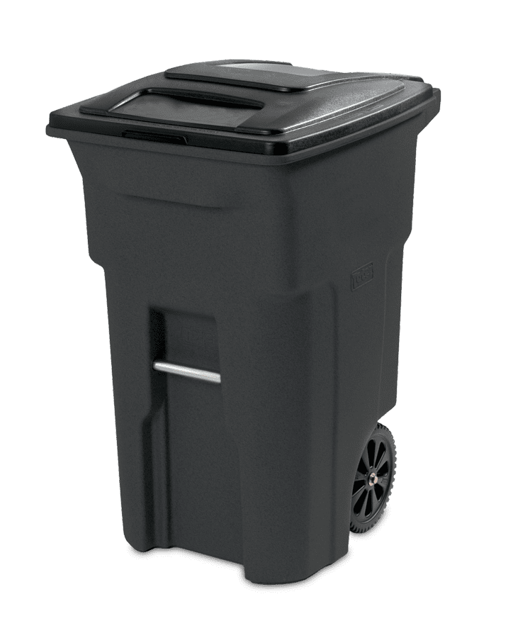 Hyper Tough 32 Gallon Wheeled Heavy Duty Plastic Garbage Can Attached Lid Black Walmart