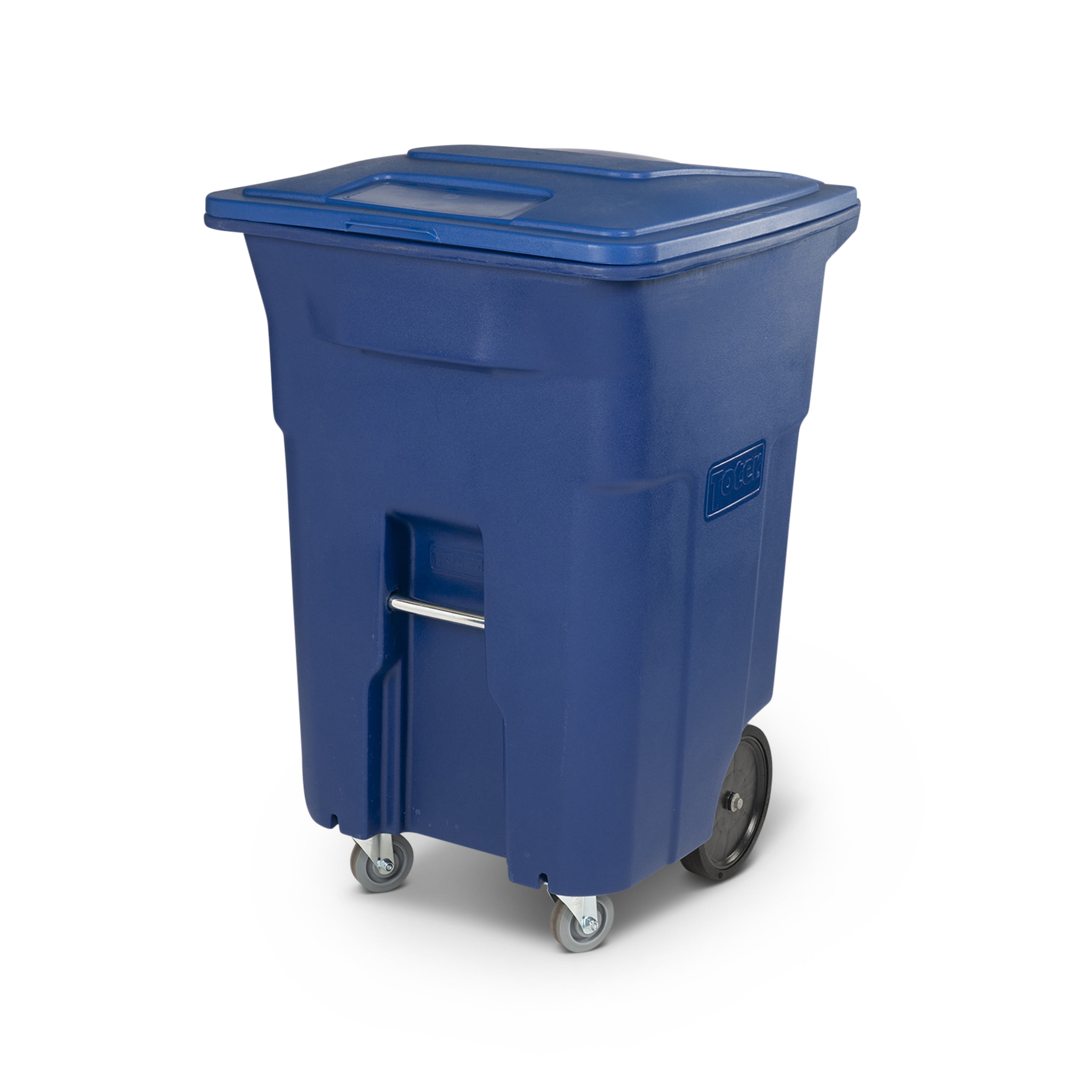 Toter 96 Gal. Blue Trash Can with Casters and Lid - Walmart.com