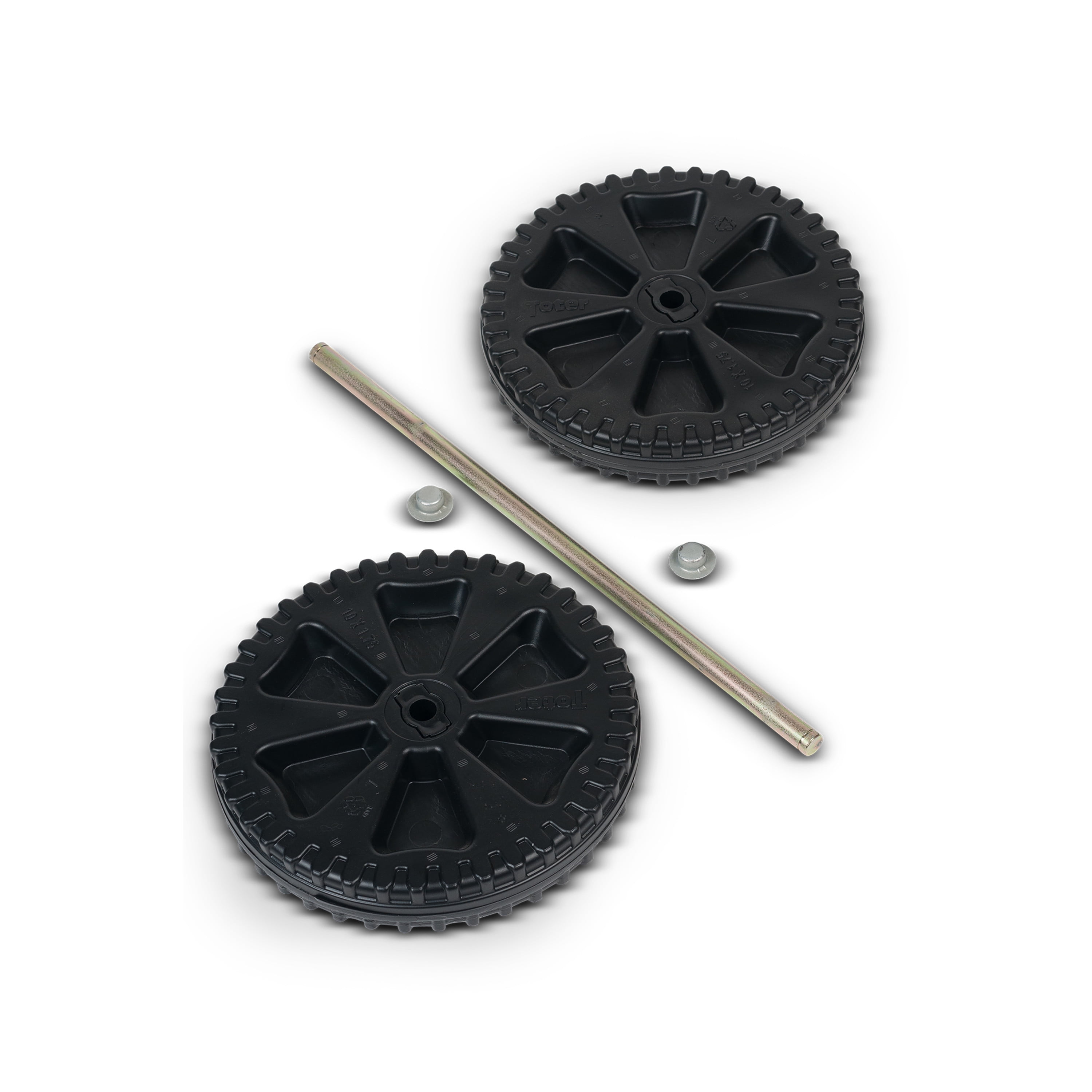 Toter Garbage Can Replacement Wheel Kit, 96 Gallon Two Wheel Trash Roll ...