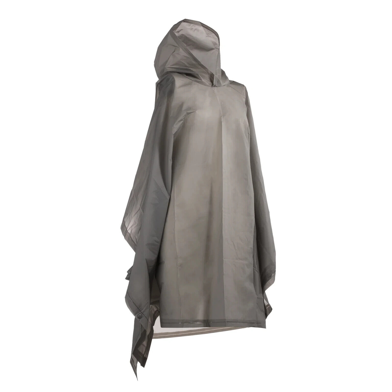 Totes Adult EVA Hooded Rain Poncho Travel Compact - 0RP1 (Grey Smoke ...