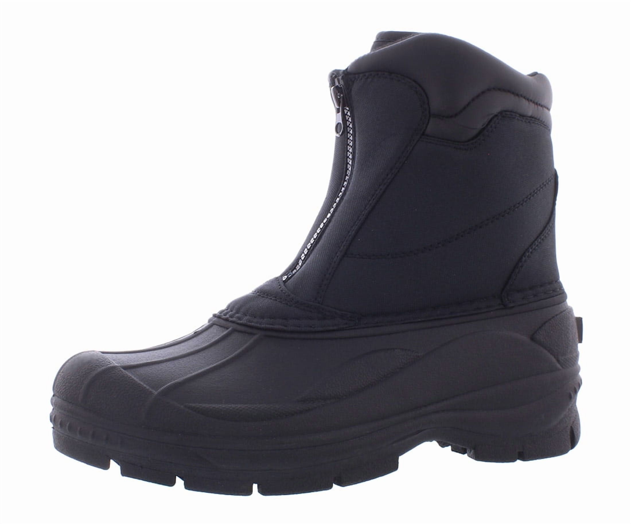 Totes Men's Cassel Waterproof Front Zip Winter Boots, Wide Width ...