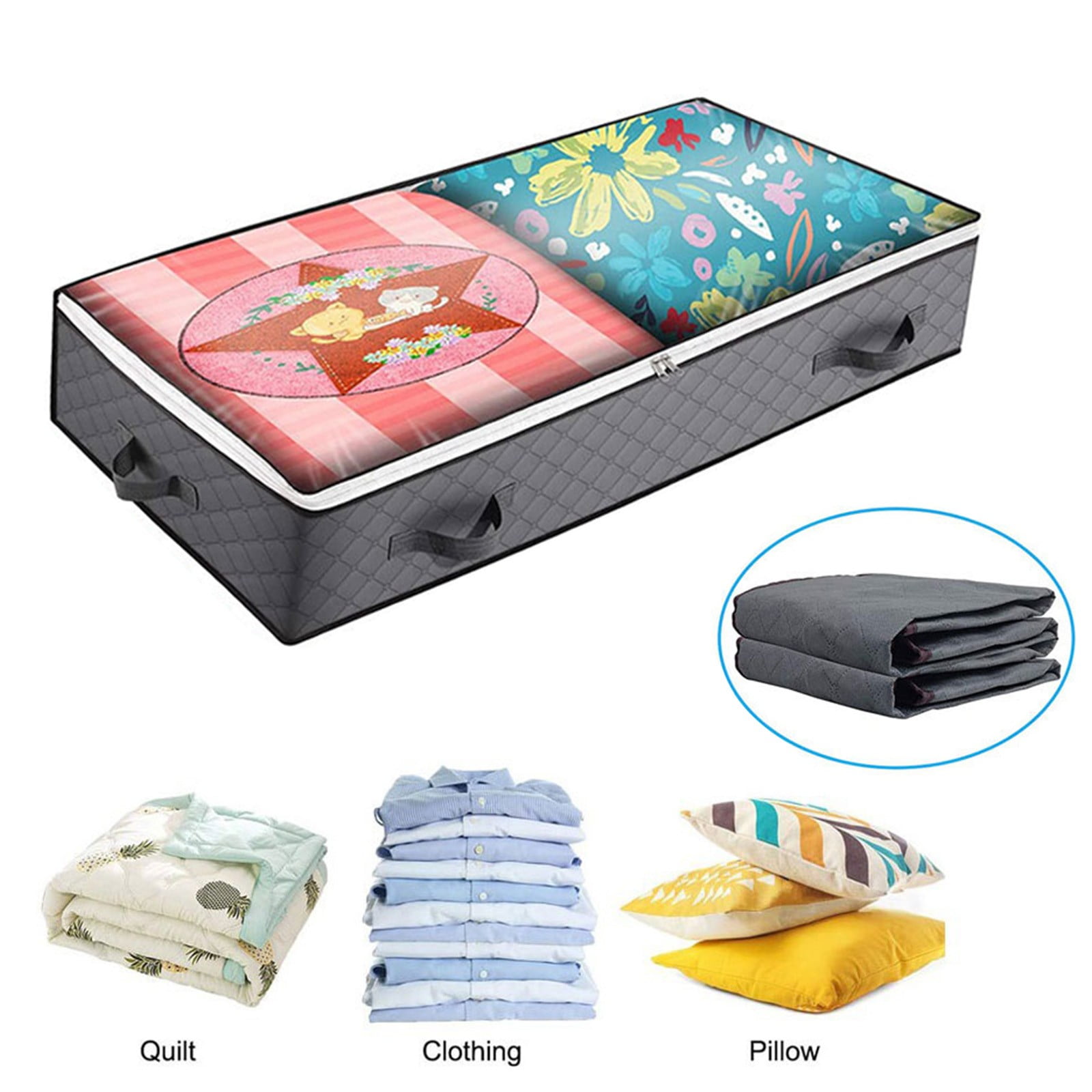 Totes for Storage Under Bed Clothes Bag, Sheets Organizer Under Bed ...