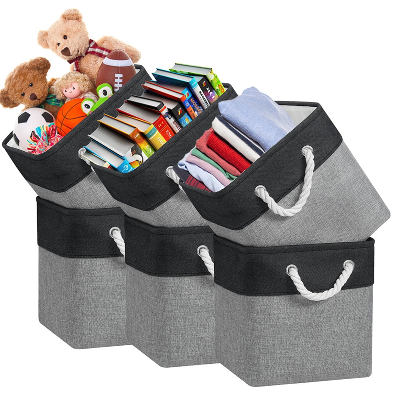 Totes Storage Bins, Foldable Storage Baskets for Organizing Toys, Books ...