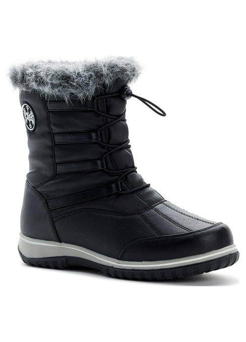 Totes Women's Edgen Waterproof Zip Up Snow Boots, Sizes 6-11, Wide ...